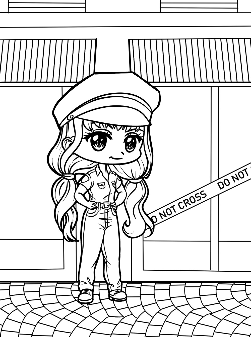 Police Woman Coloring Pages