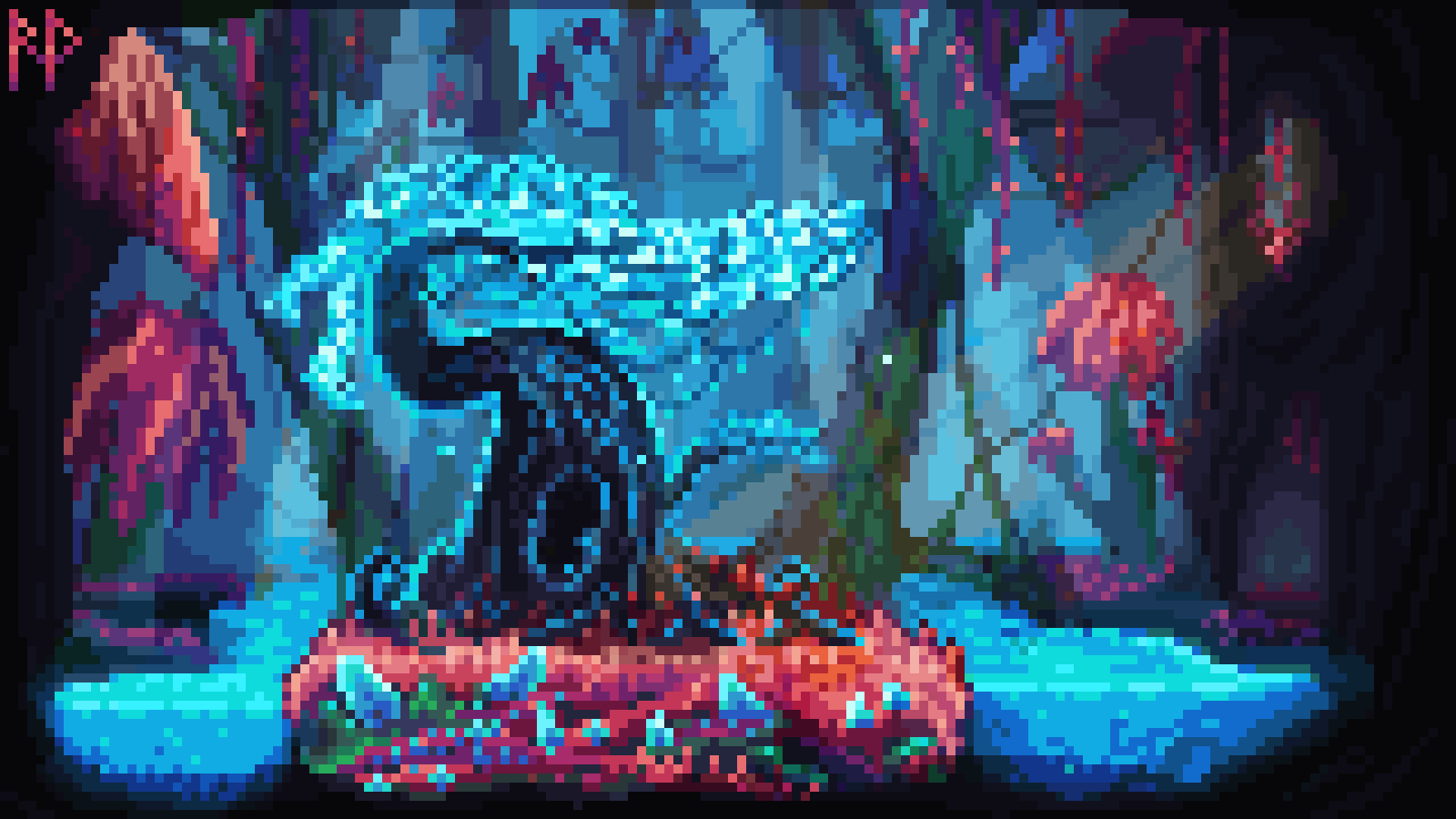 Luna van Egdom - Ori : Luma Pools - Pixel Environment Fanart