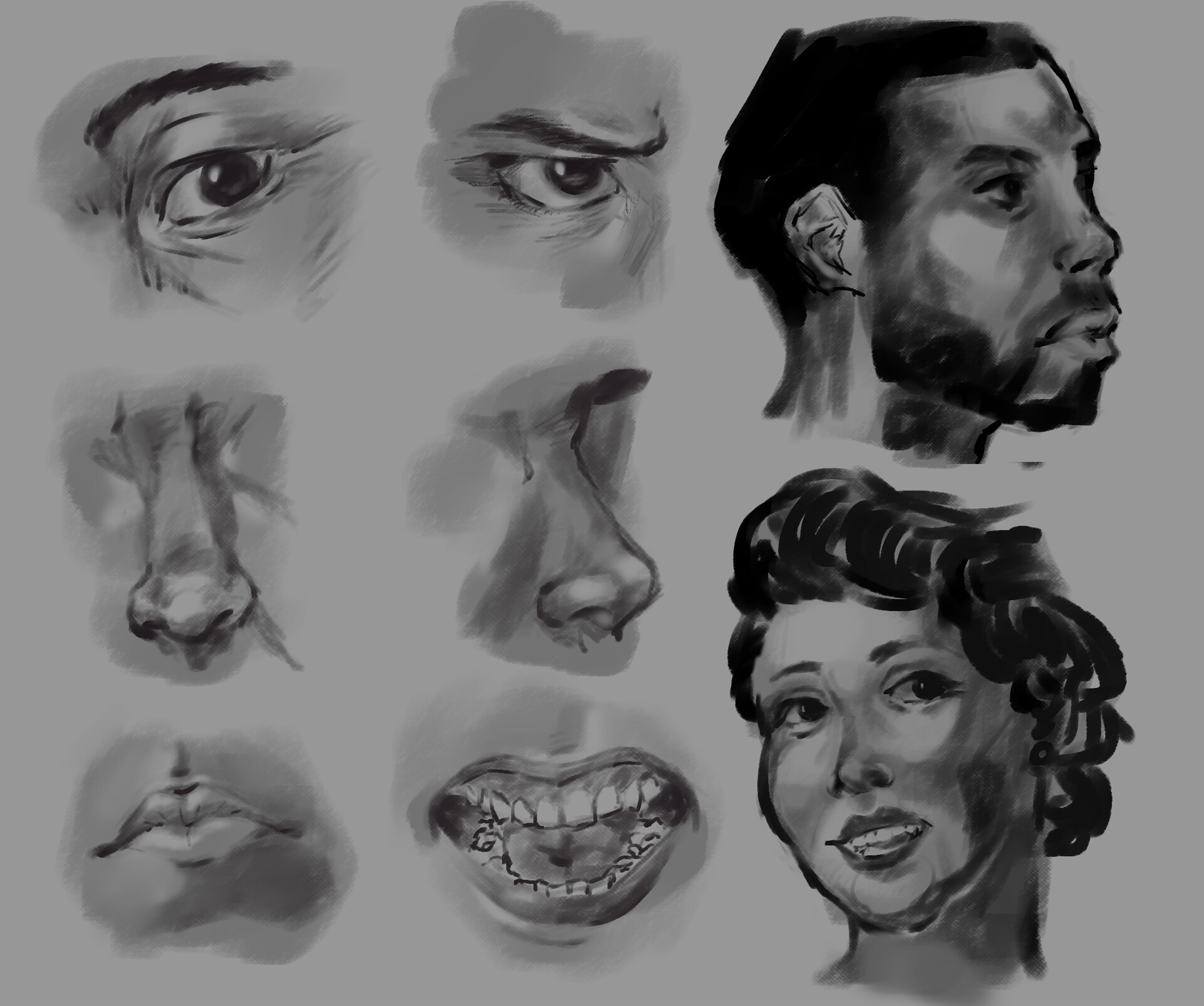 ArtStation - 12 Estudio Práctico de Anatomía en Modelo: Facciones del ...