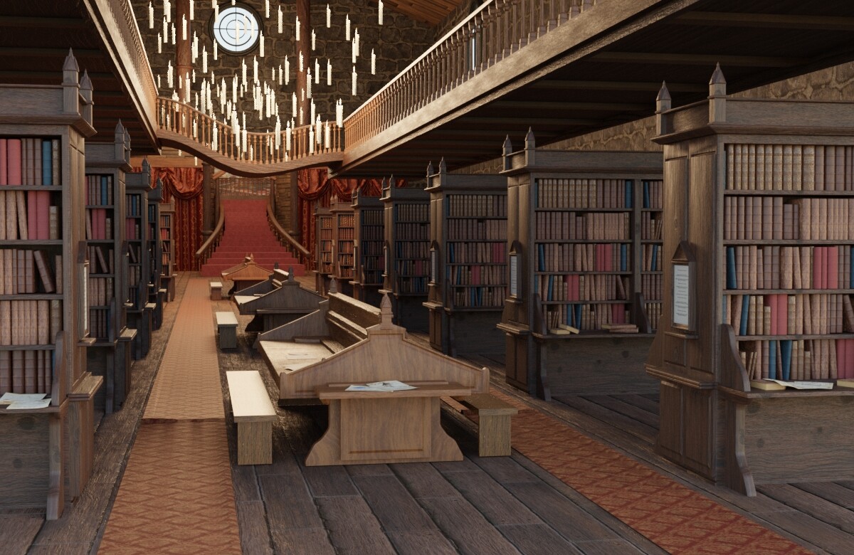 ArtStation - Hogwarts Library