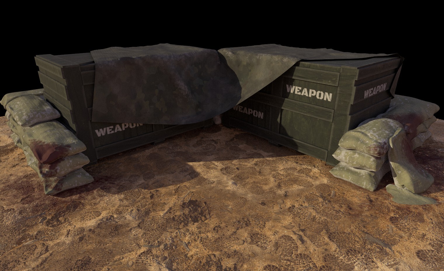 ArtStation - Weapon Box Scene