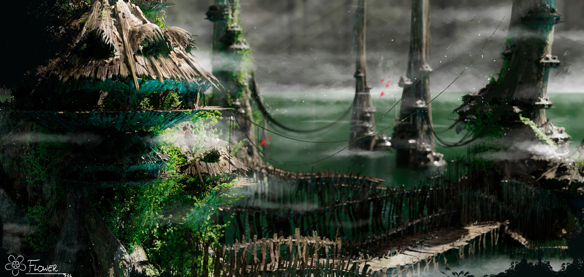 ArtStation - Jungle town daytime study