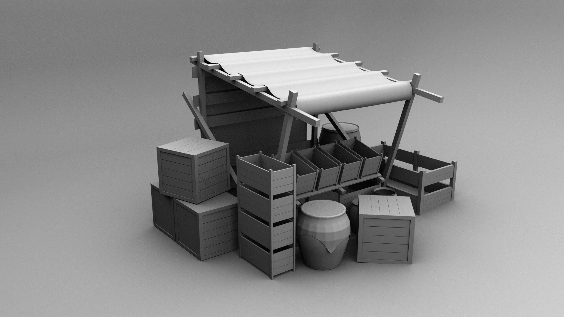 ArtStation - 3D vintage shop modelling