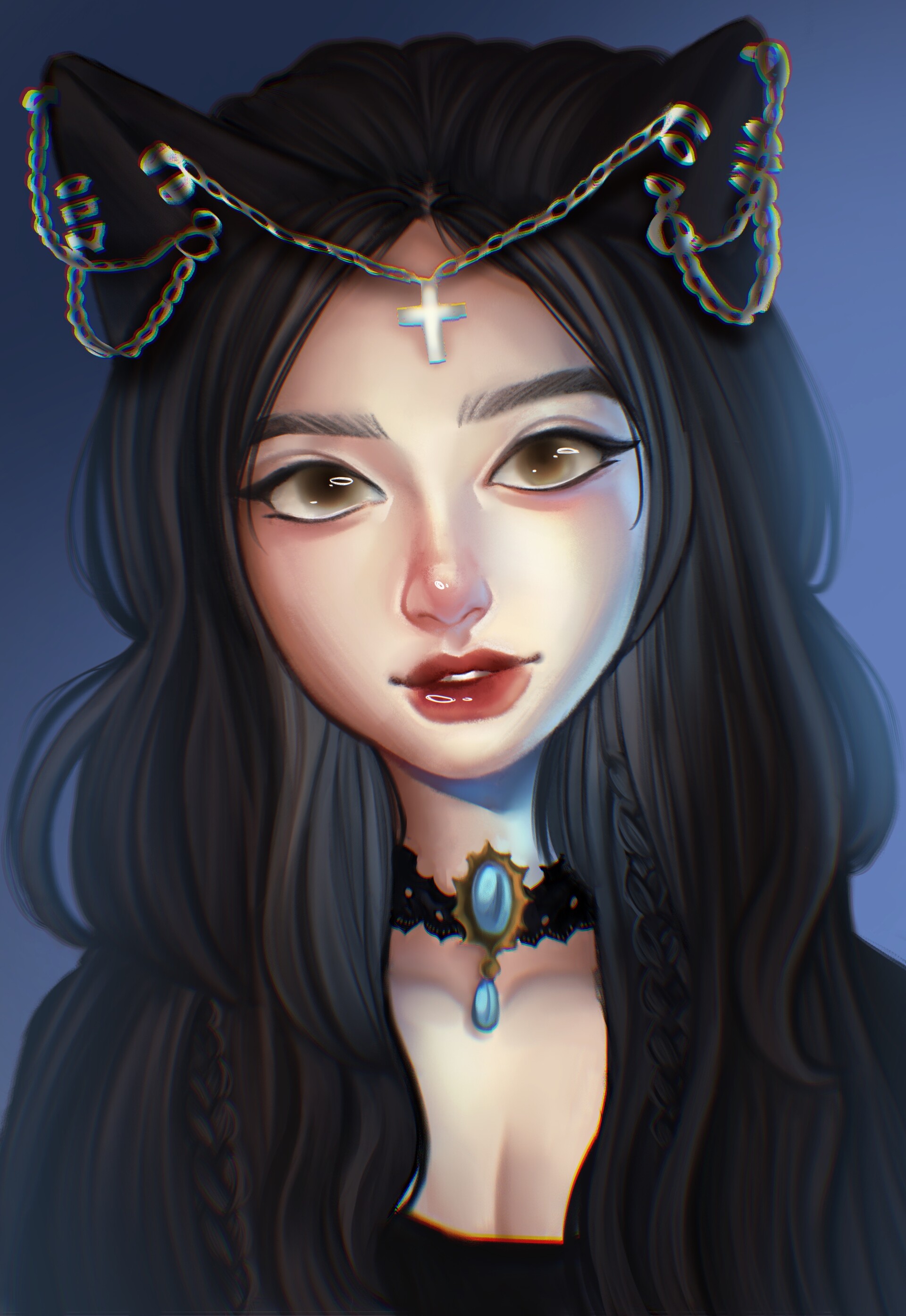 ArtStation - Witch Cat Girl