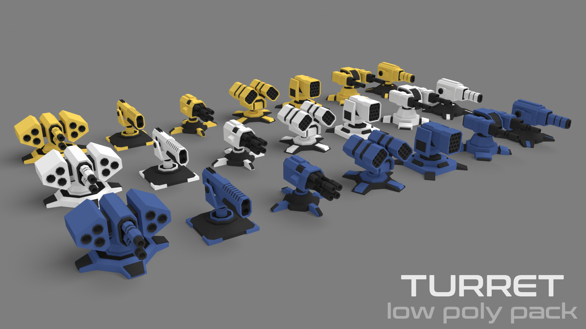 ArtStation - Turret LowPoly Pack
