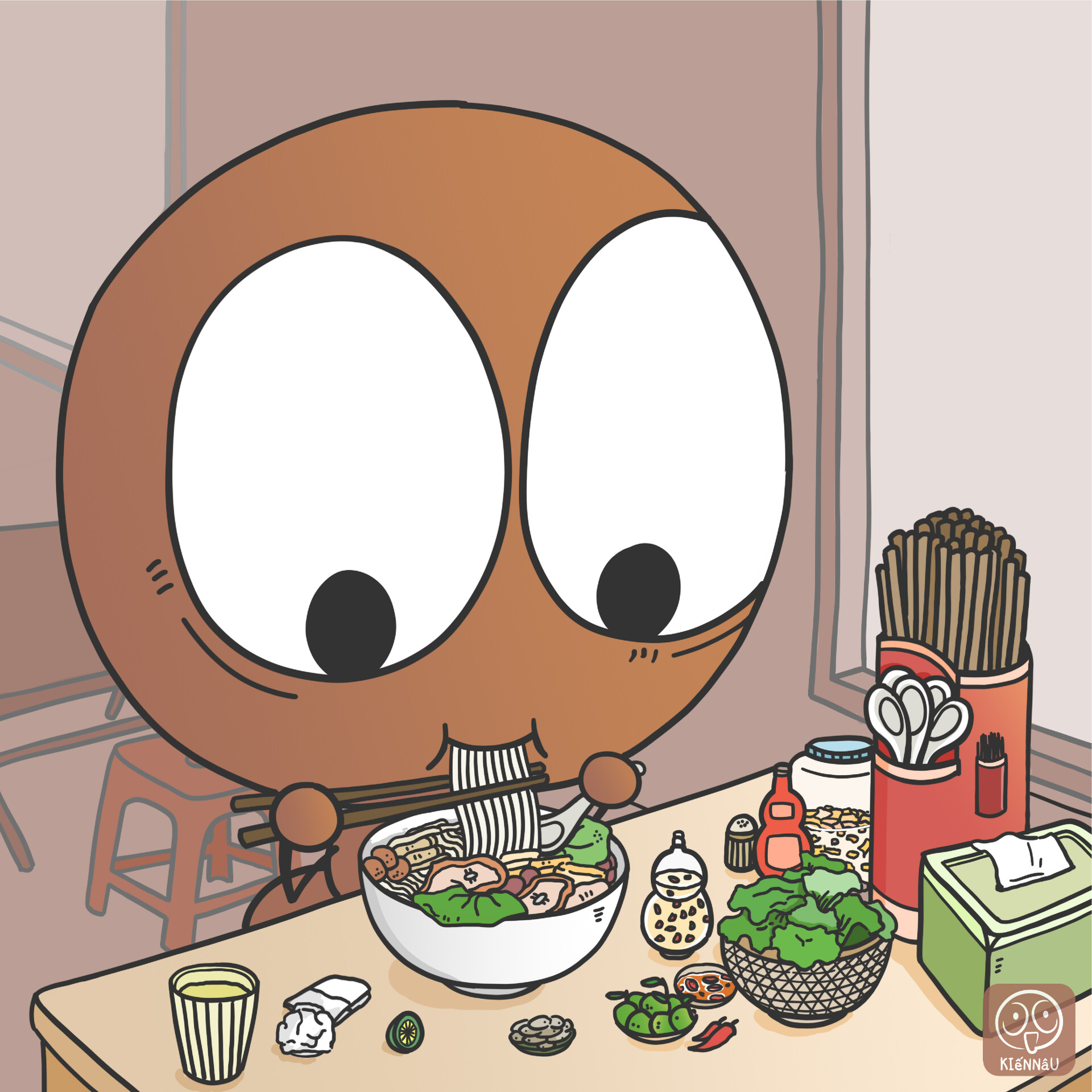 ArtStation - Eating Bun Ca Viet Nam