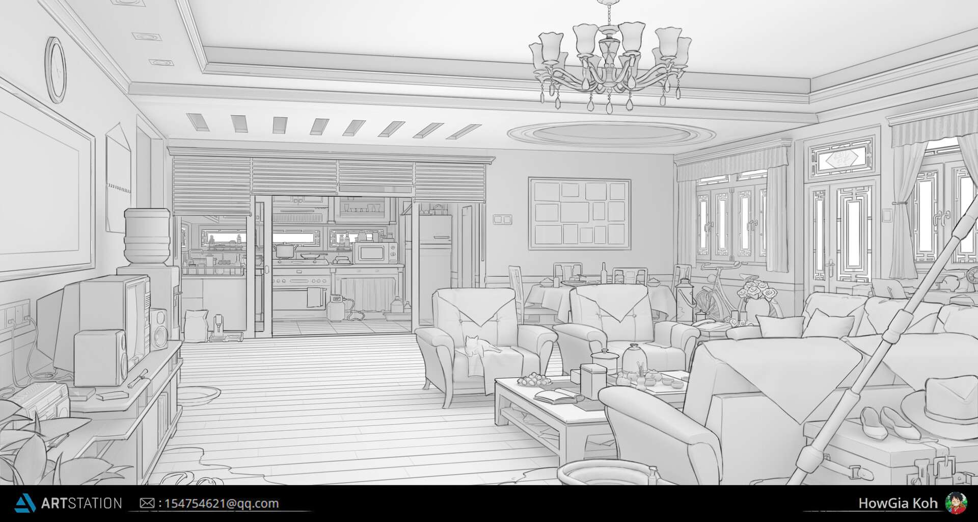 HowGia Koh - 二次元-室内-场景设计 Quadratic element - Interior - Scene design