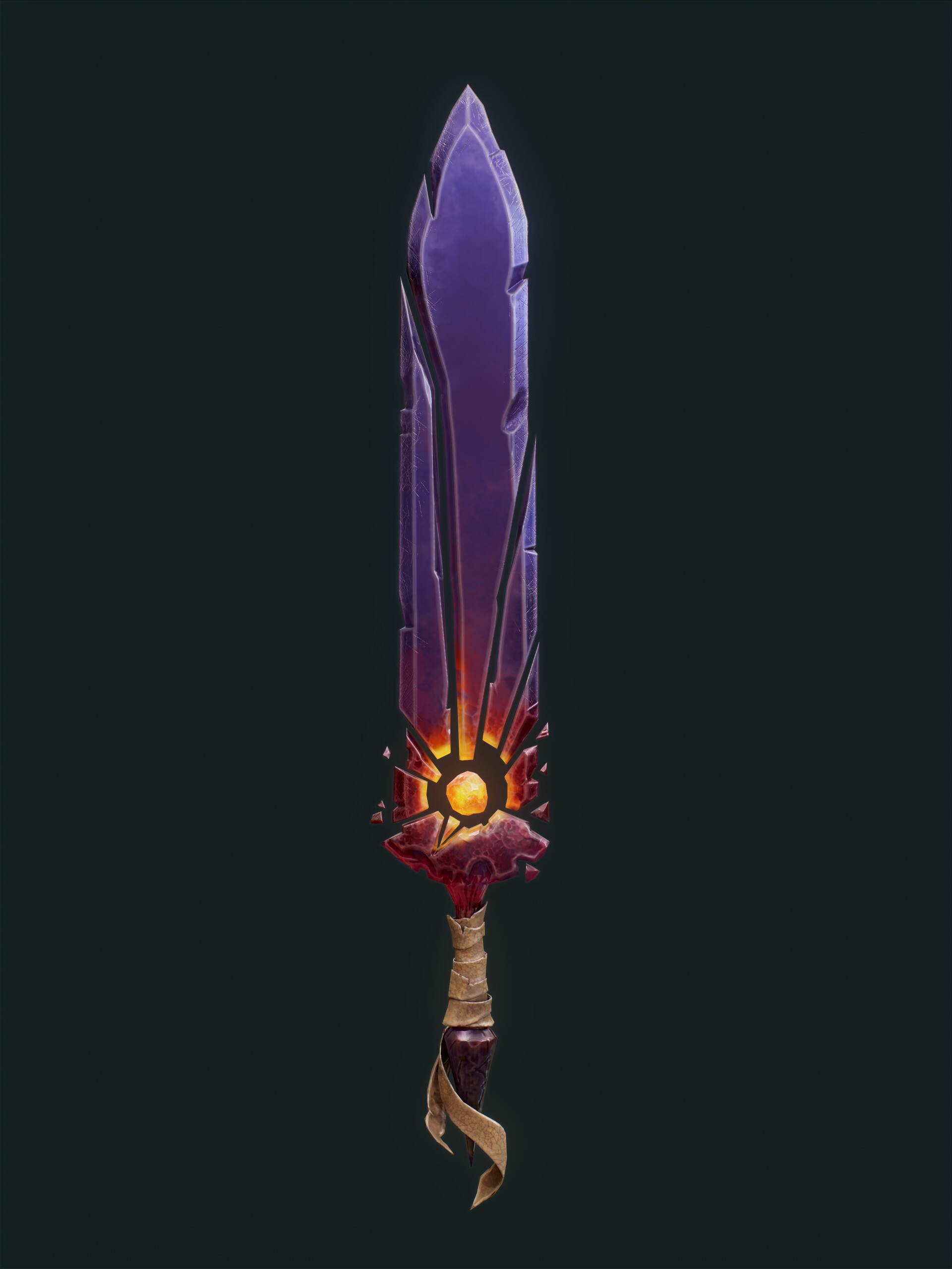 ArtStation - Hand painted sword