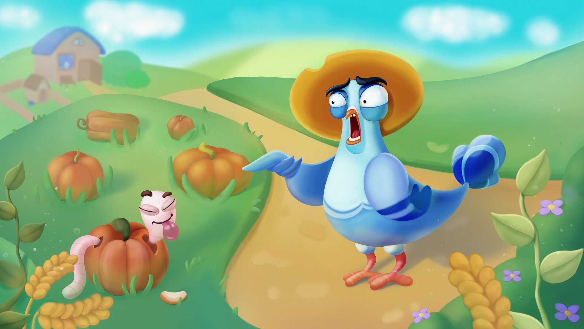 ArtStation - Pigeon and Warm. Character Design