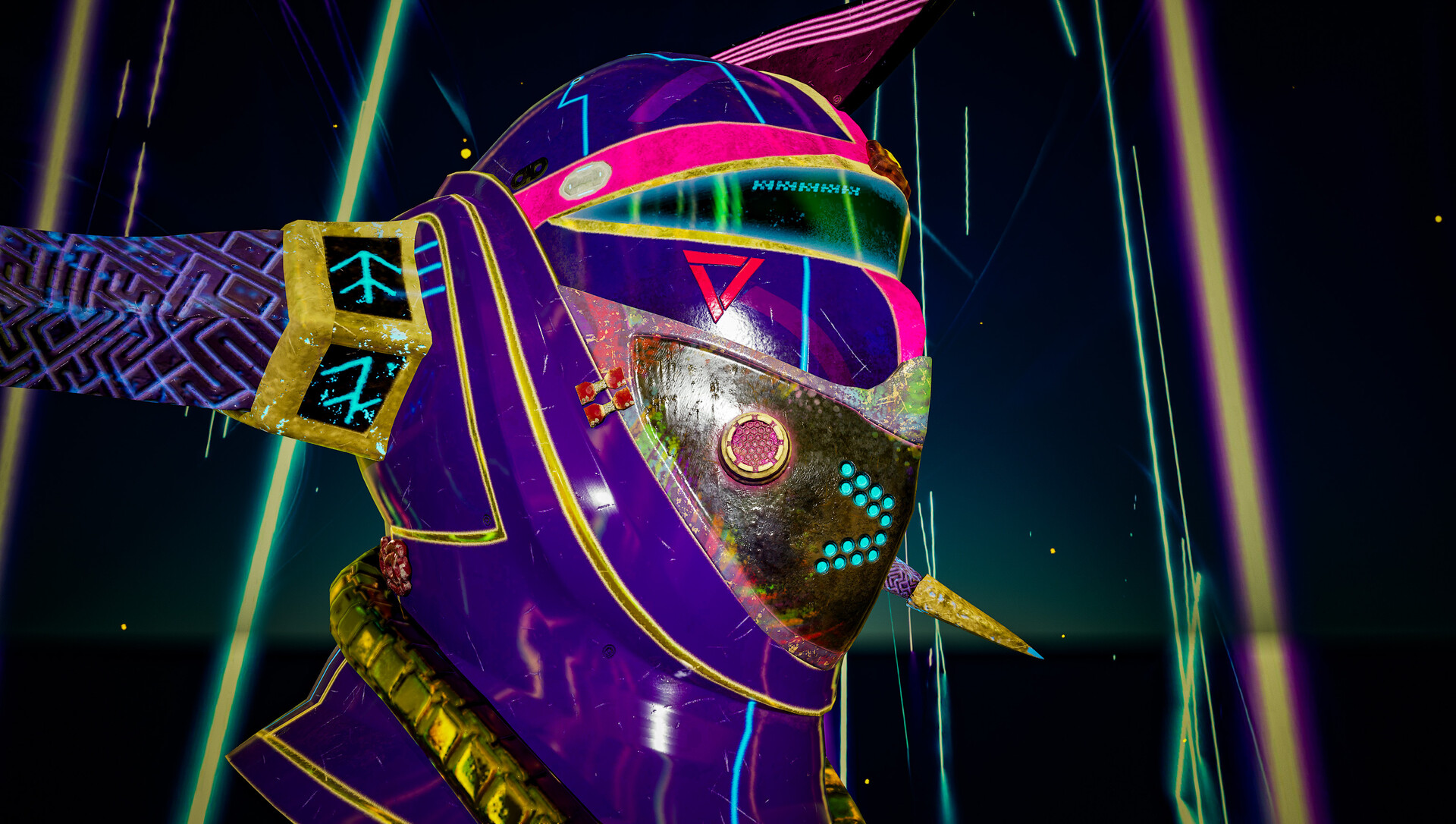 ArtStation - Cyberpunk Viking Helmet