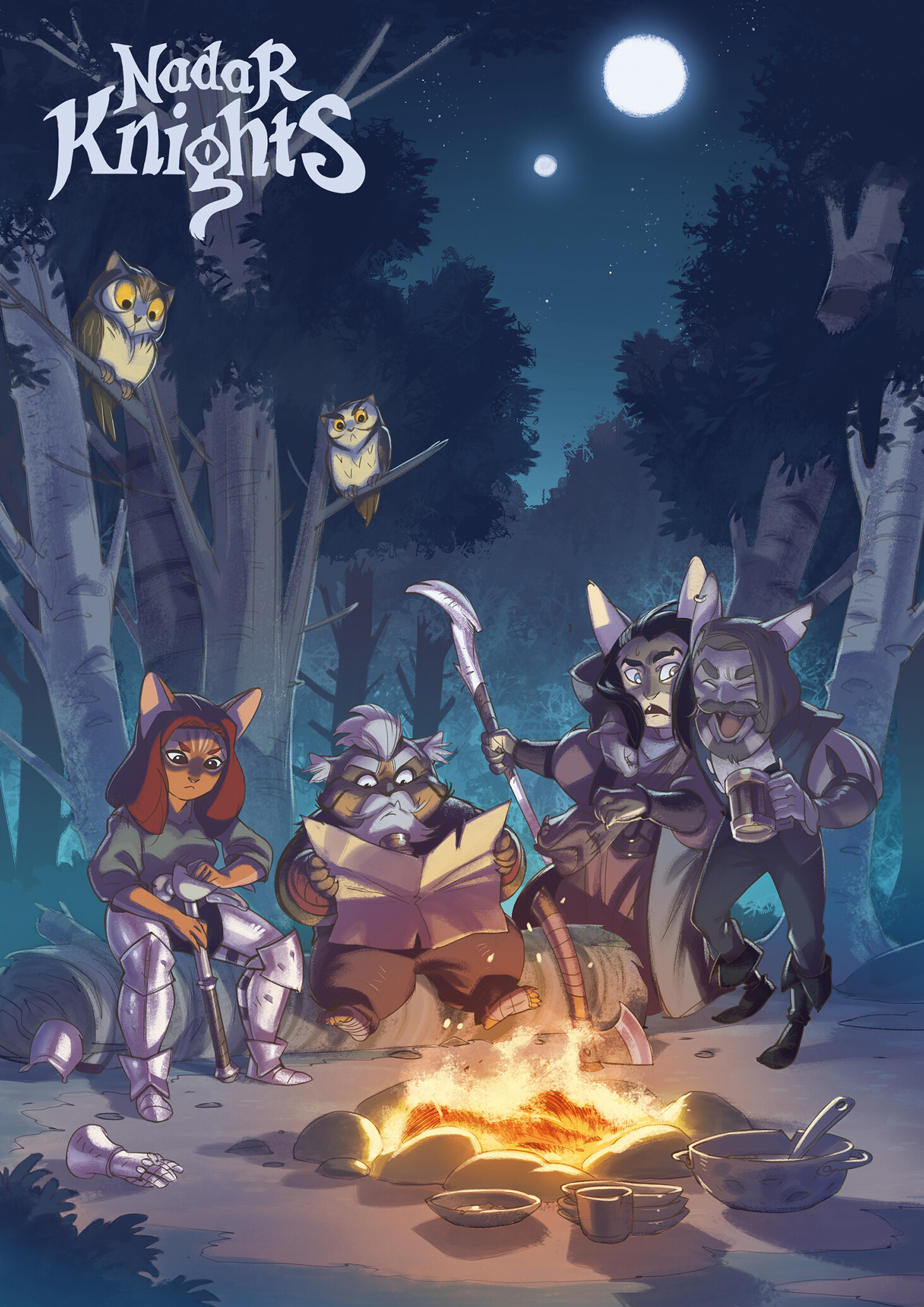 ArtStation - Nadar Knights - Around the Fire