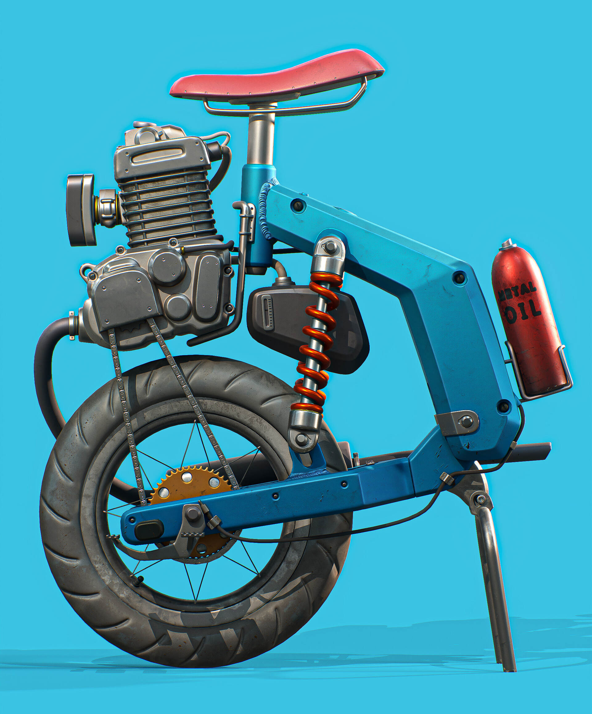 Unicycle With Engine