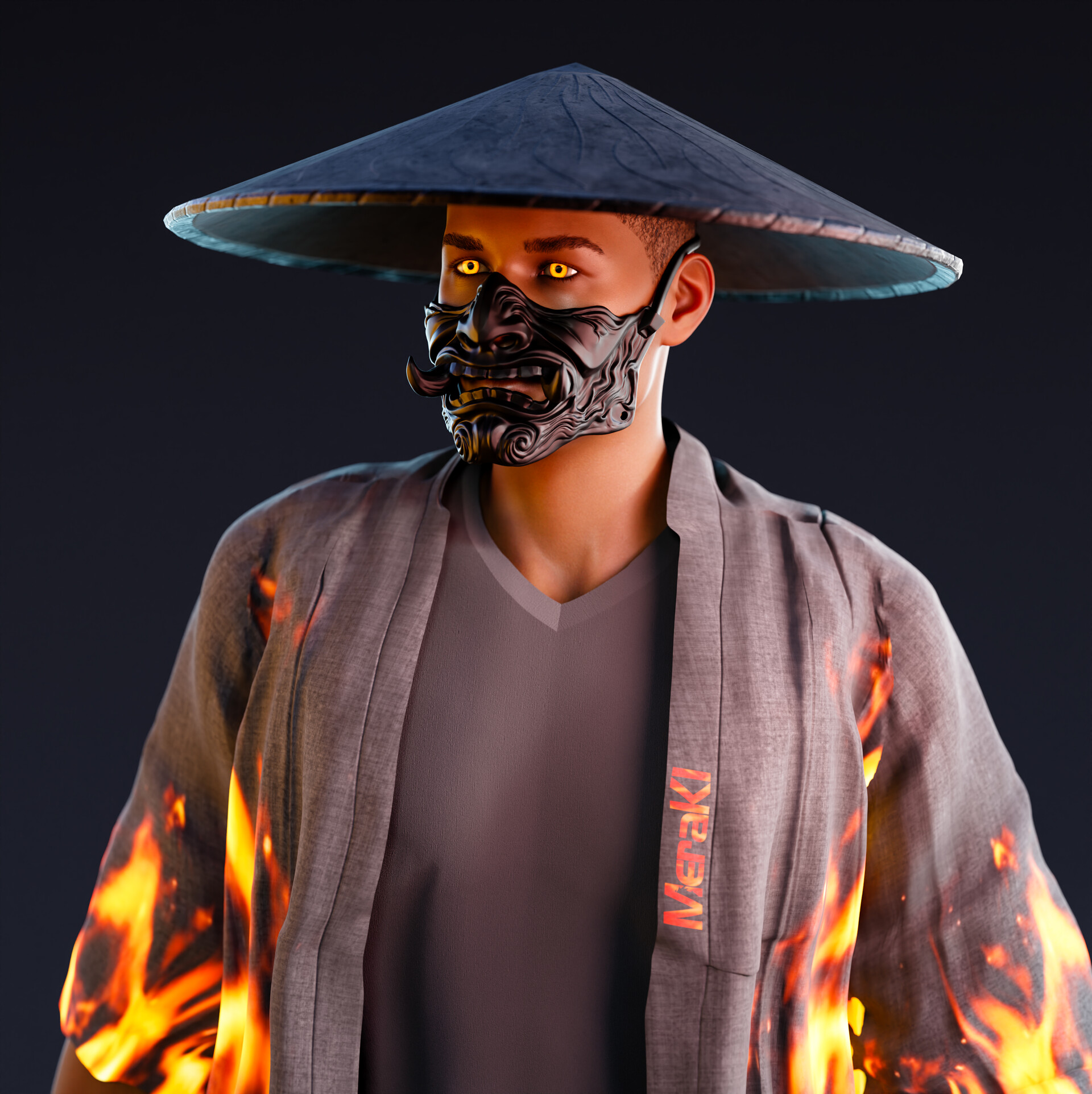 ArtStation - Legend Flame Samurai