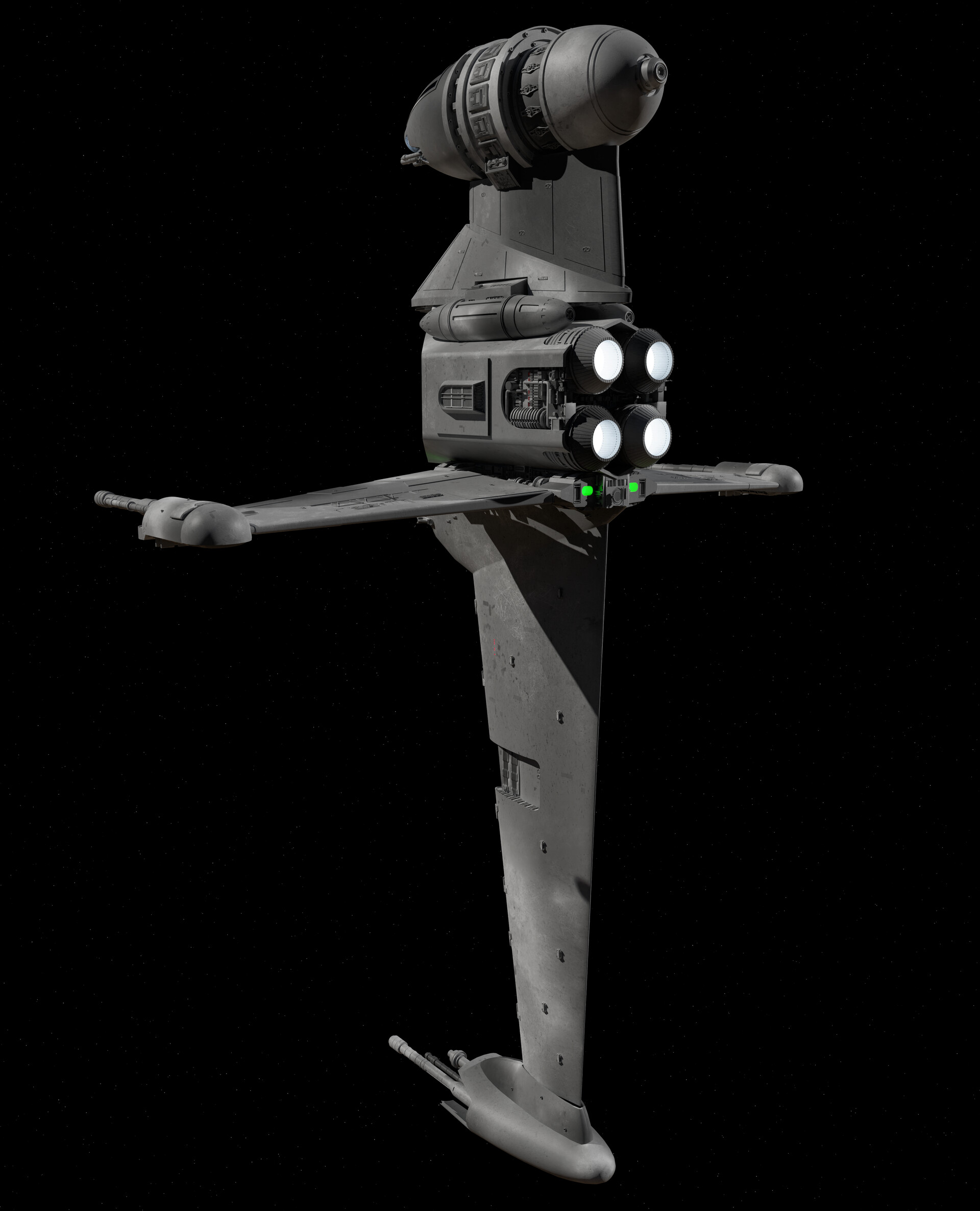 bass Mania - modeling and render B_WING FIGHTER_ Stars Wars_Rebel ...