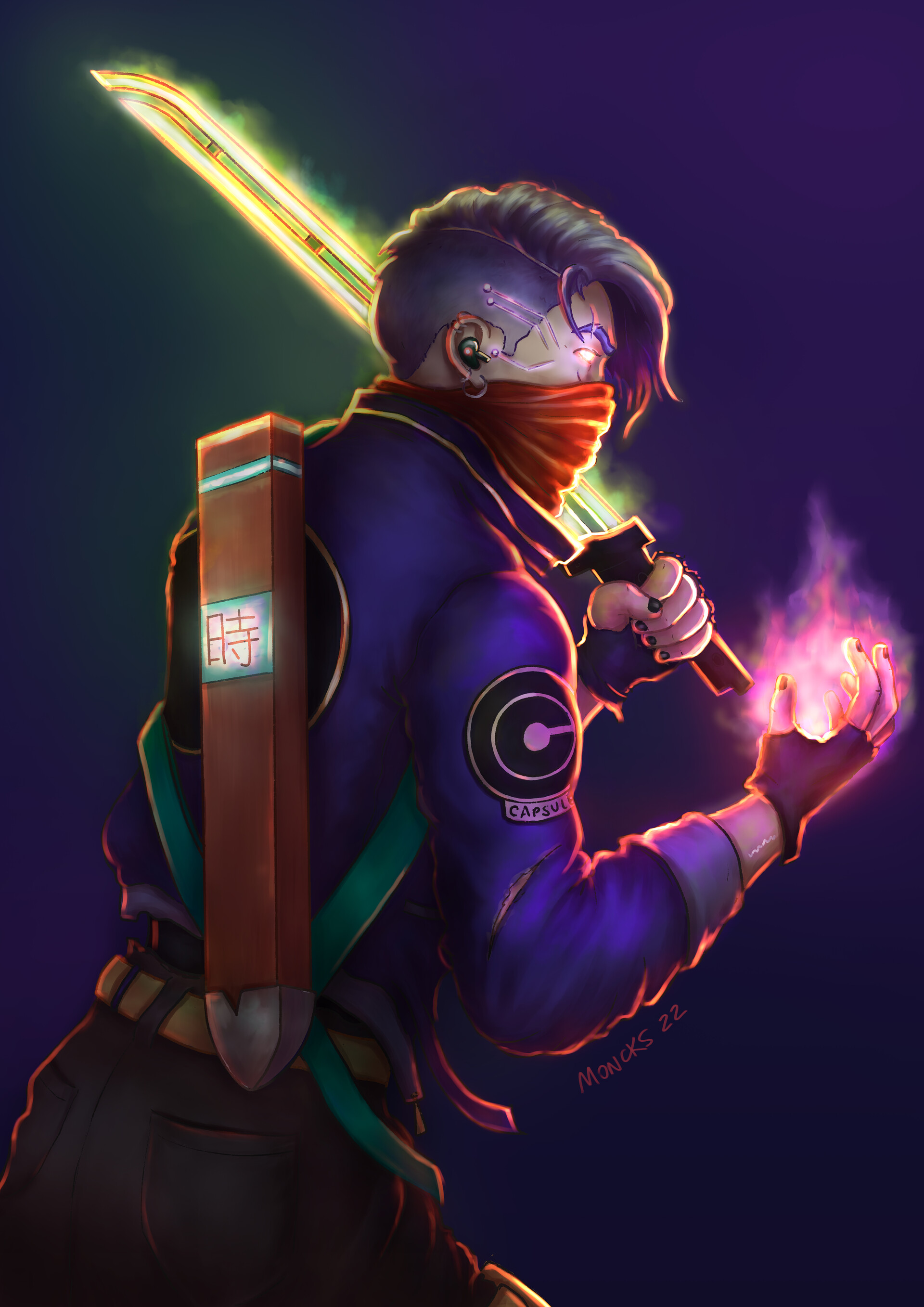 ArtStation - Cyberpunk Future Trunks (Concept Art)