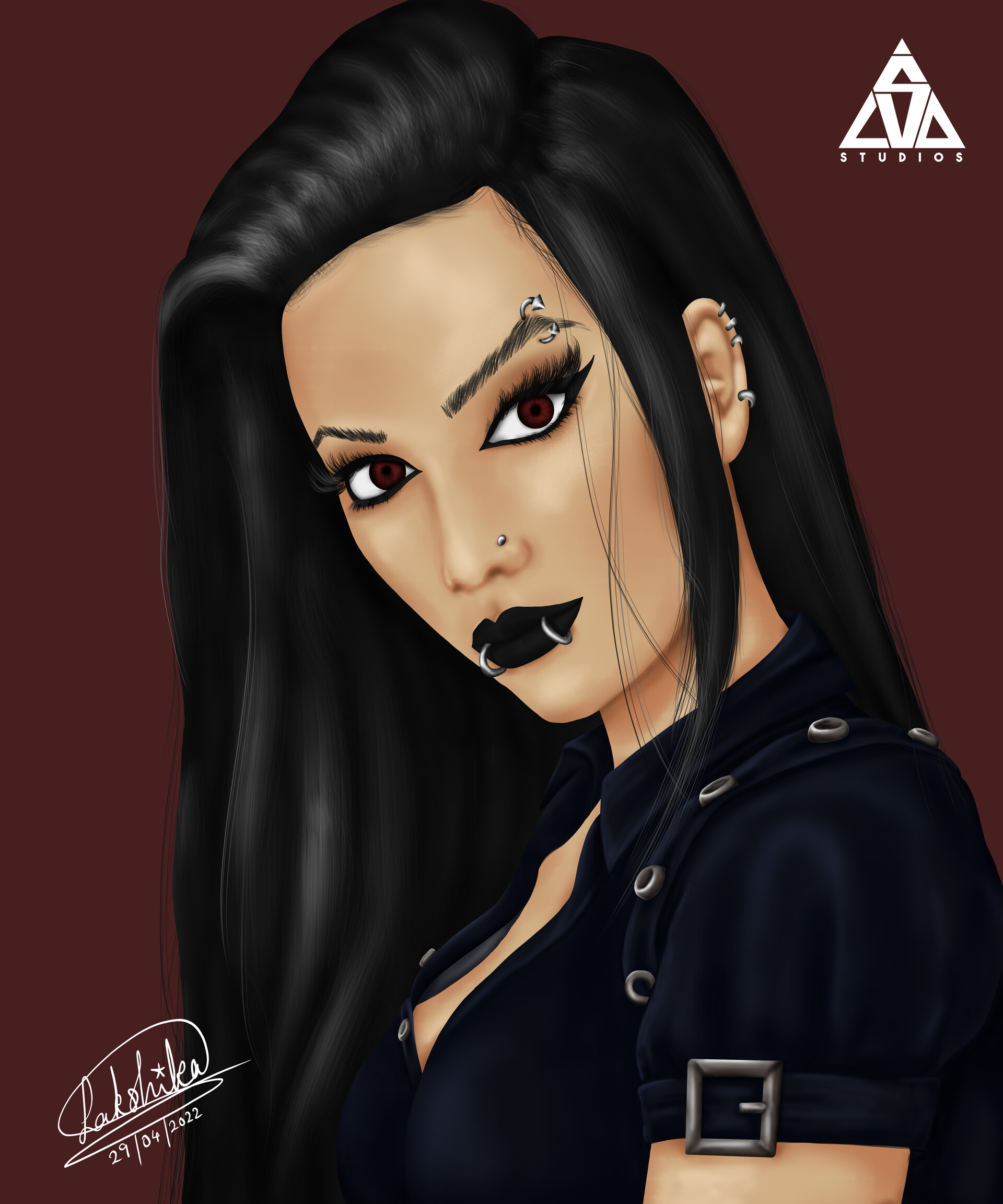 ArtStation - Goth Girl portrait