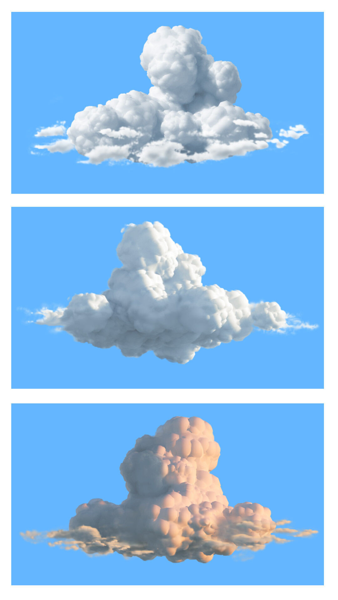 ArtStation - Stylised clouds research