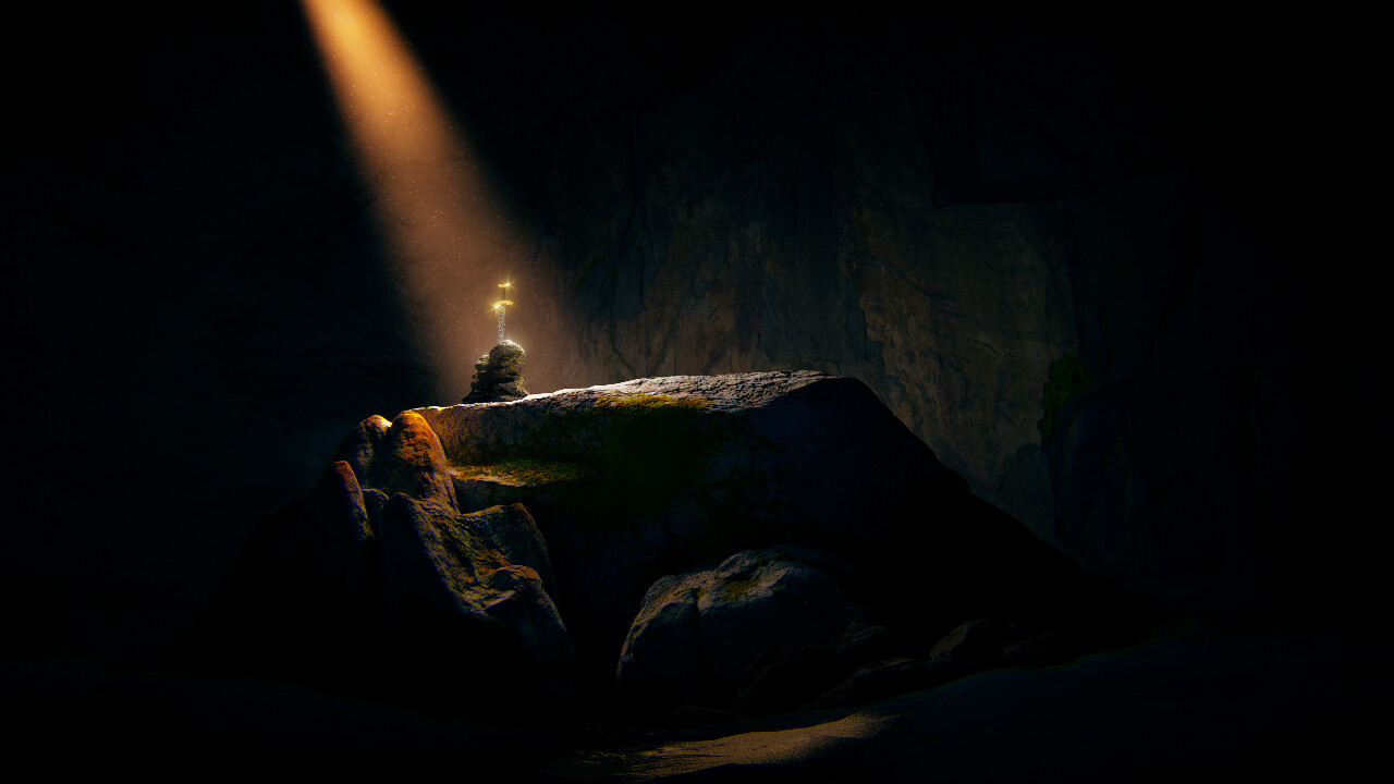ArtStation - Excalibur's Enigma: The Cave of Destiny - A 3D Vignette