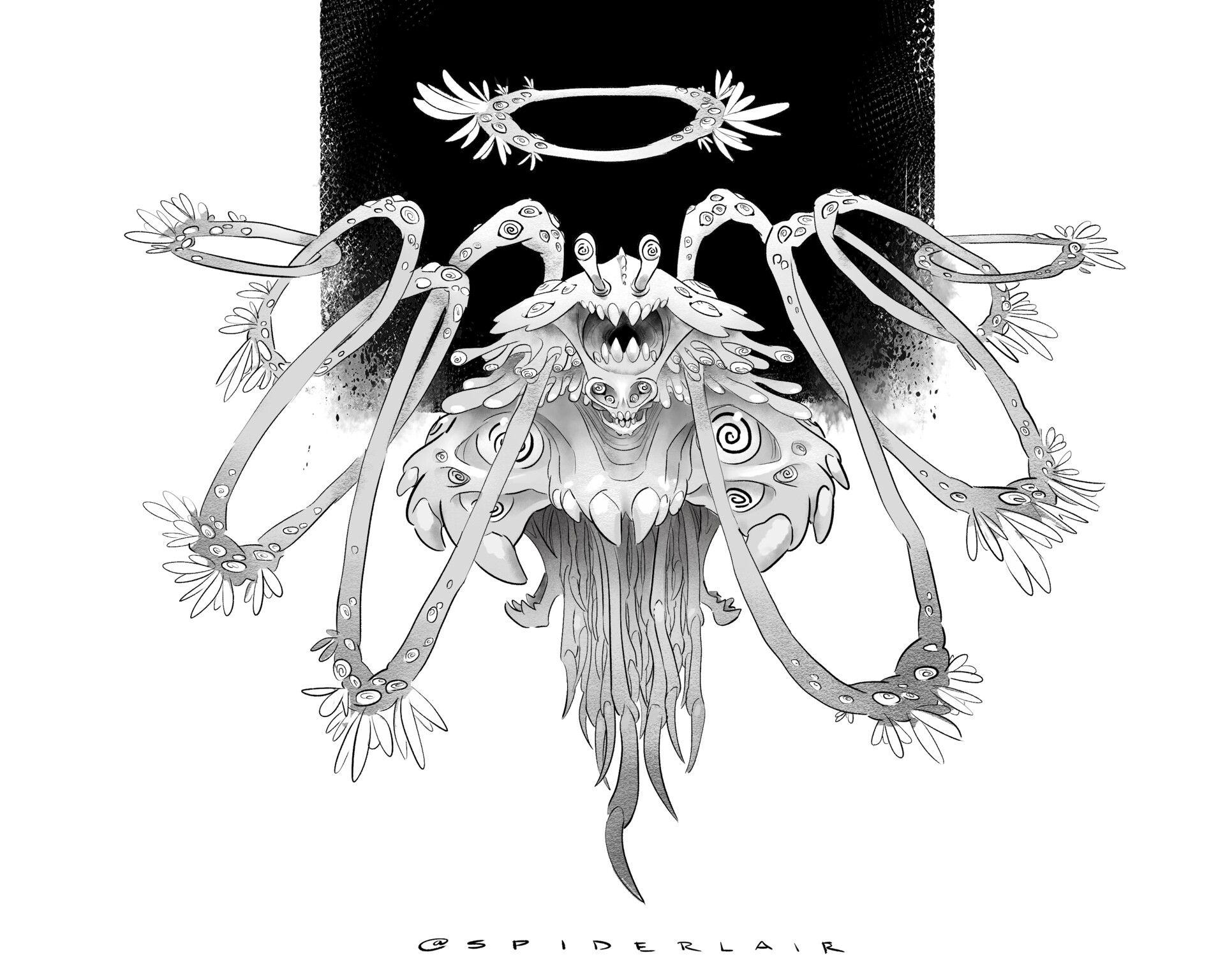 Spiderlair - Horror Art - CW trypophobia, blood, gore, body horror ...