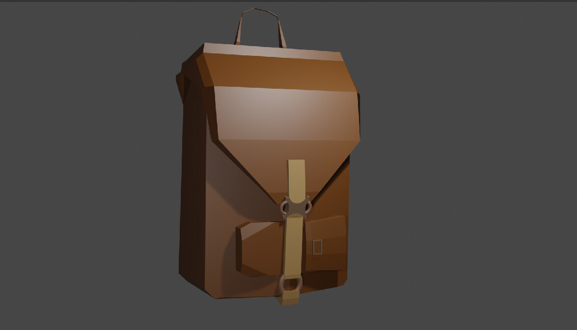 ArtStation - Low Poly Backpack Model (1 hour quick build challenge)