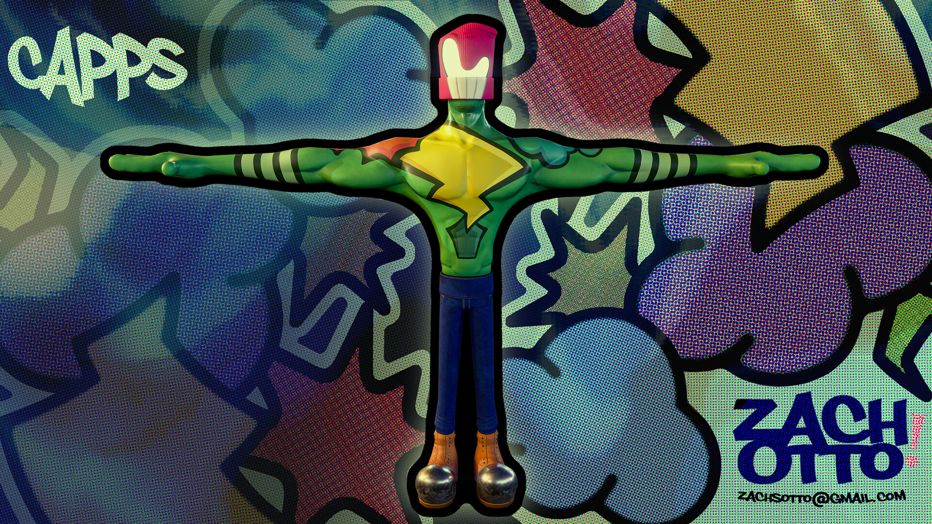 ArtStation - Left Hand Goon Capps: Original Character Game Res Model