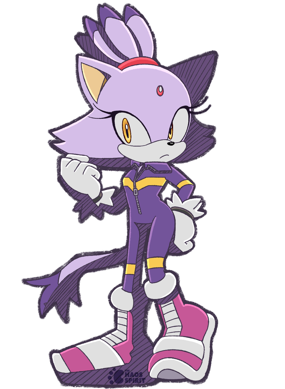 ArtStation - Blaze the cat COMMISSION sonic riders style for reddcalxz