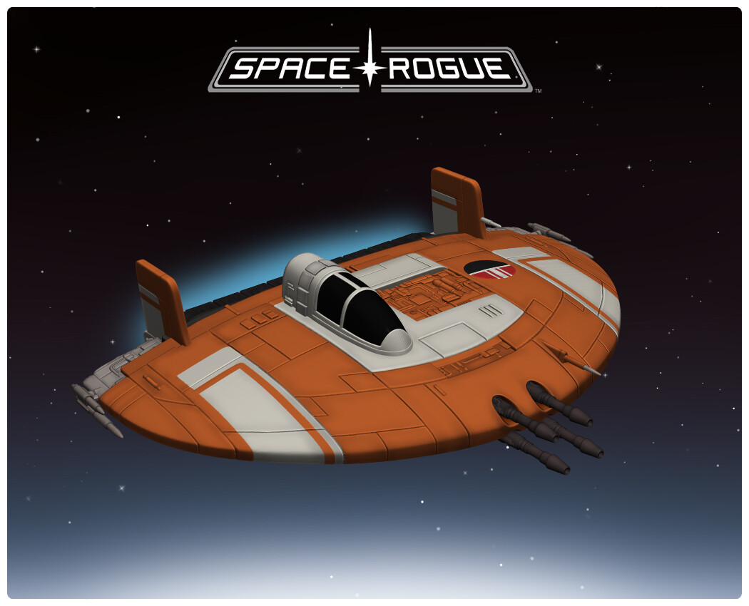 ArtStation - Space Rogue: Vehicle concept 'fighter ship'