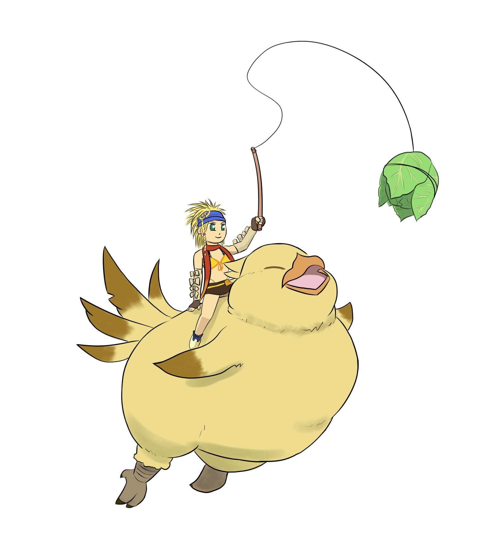 ArtStation - Rikku and Fat Chocobo
