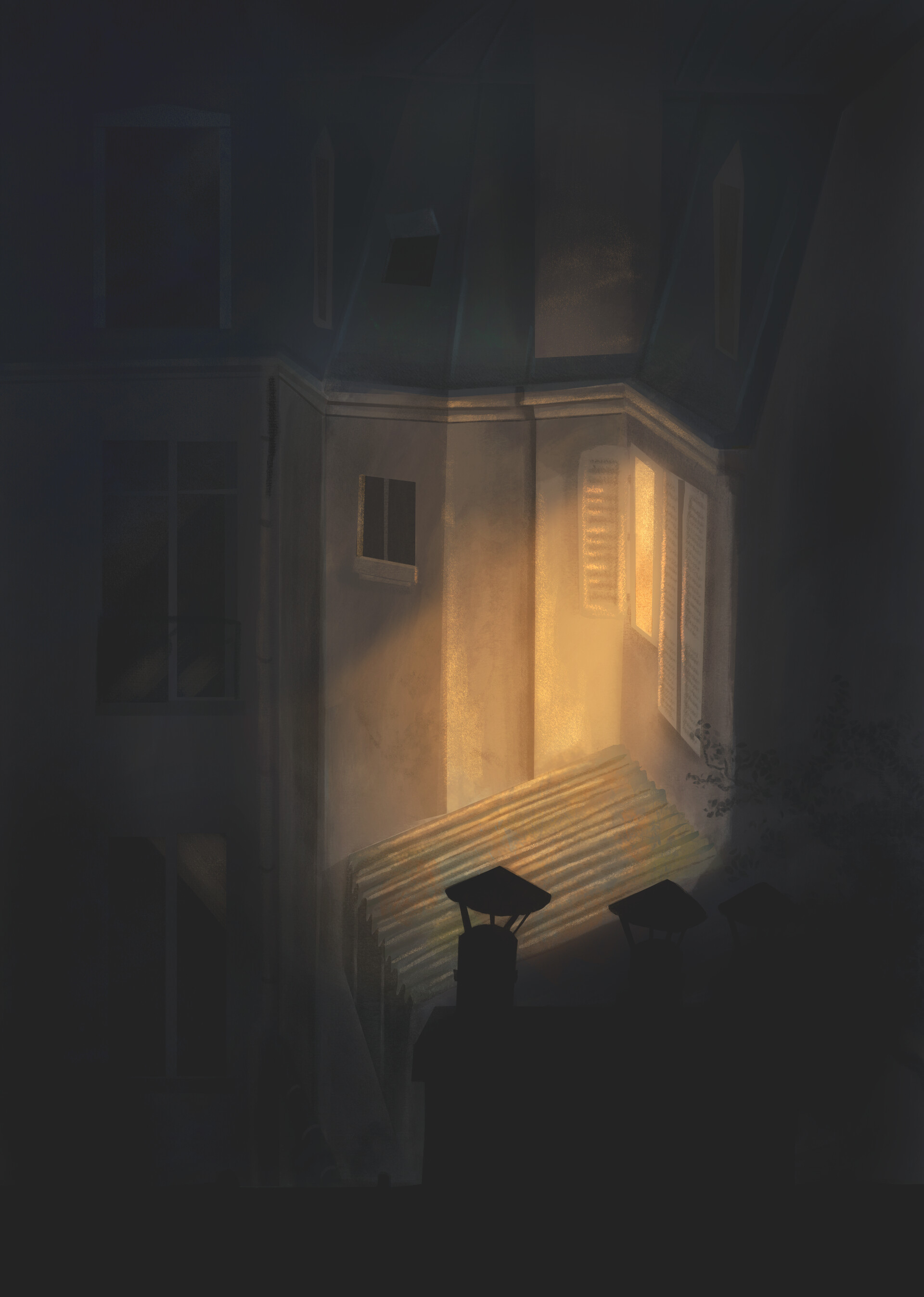 ArtStation - Midnight study