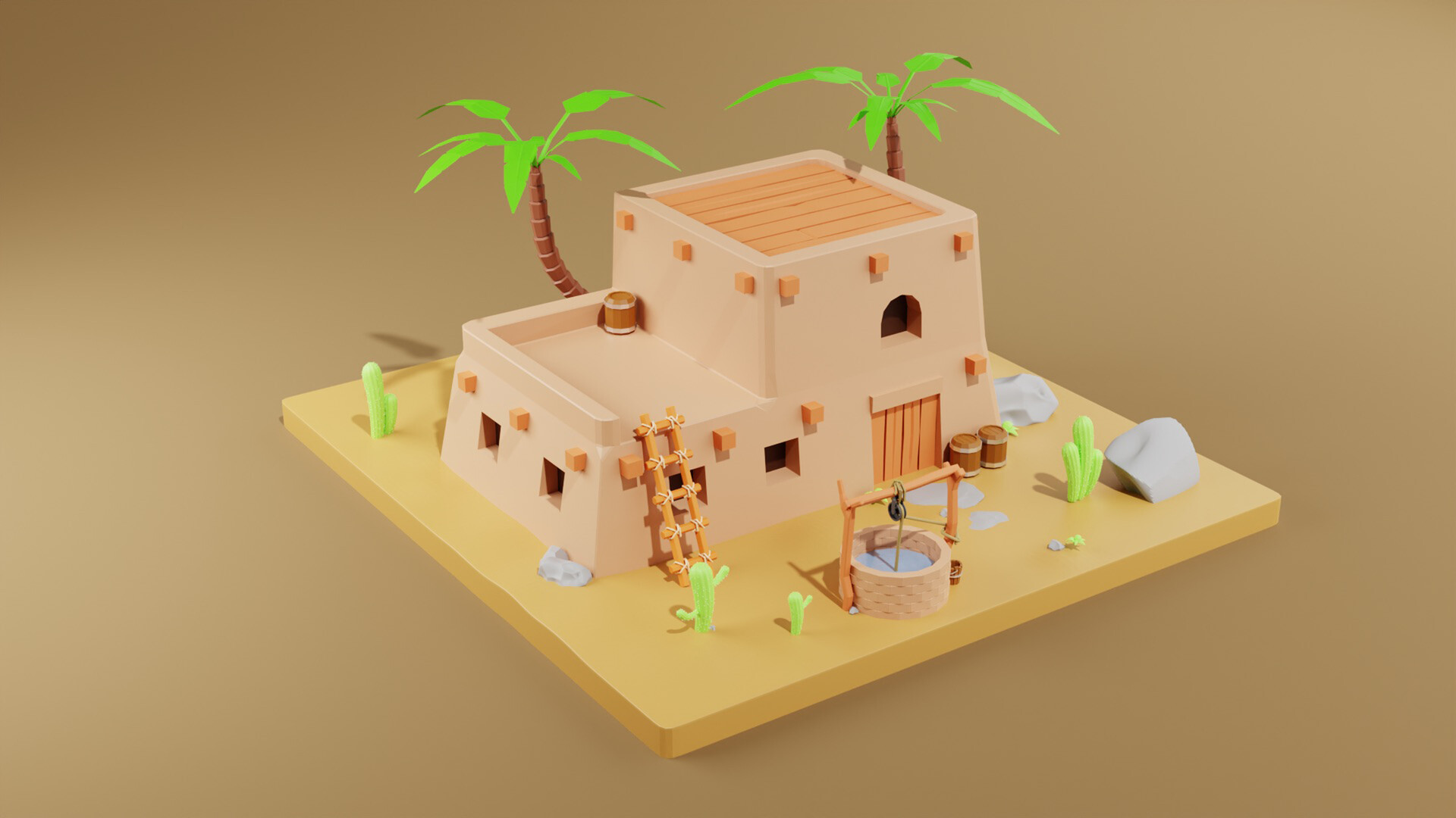 ArtStation - Isometric scene | Scene isométrique | Blender