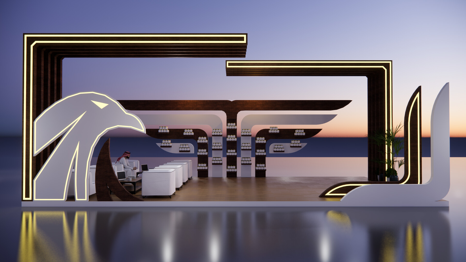 ArtStation - Falcon club - booth concept