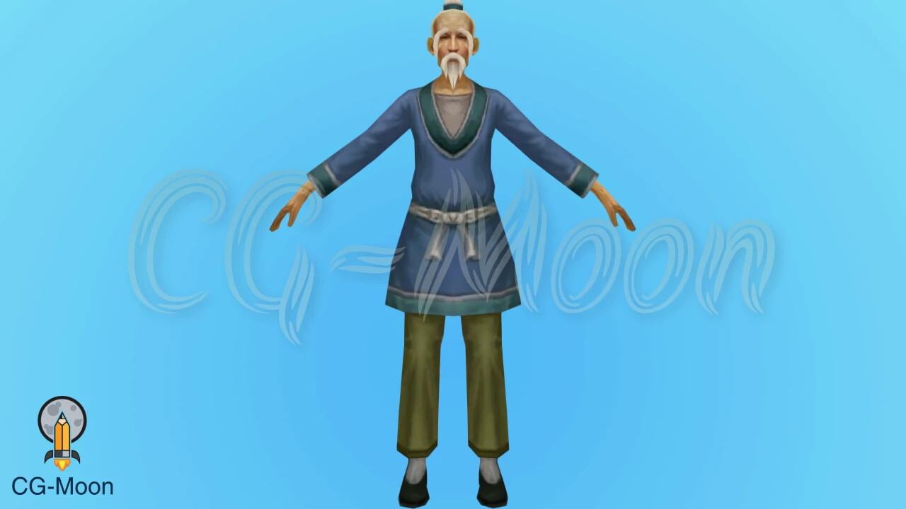 ArtStation - Old Man Rigged 3D Model