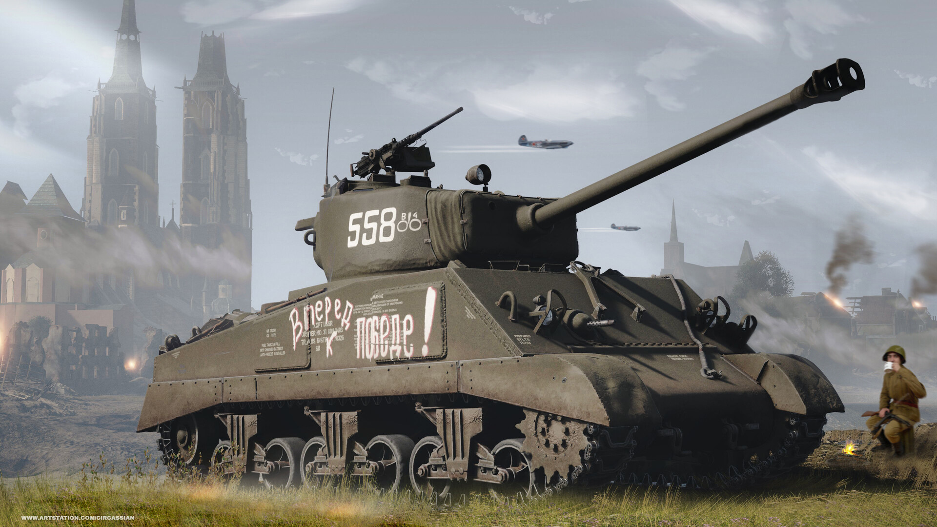 ArtStation - Soviet Army M4A2 [76] from 8th M.C. Germany, 1945.