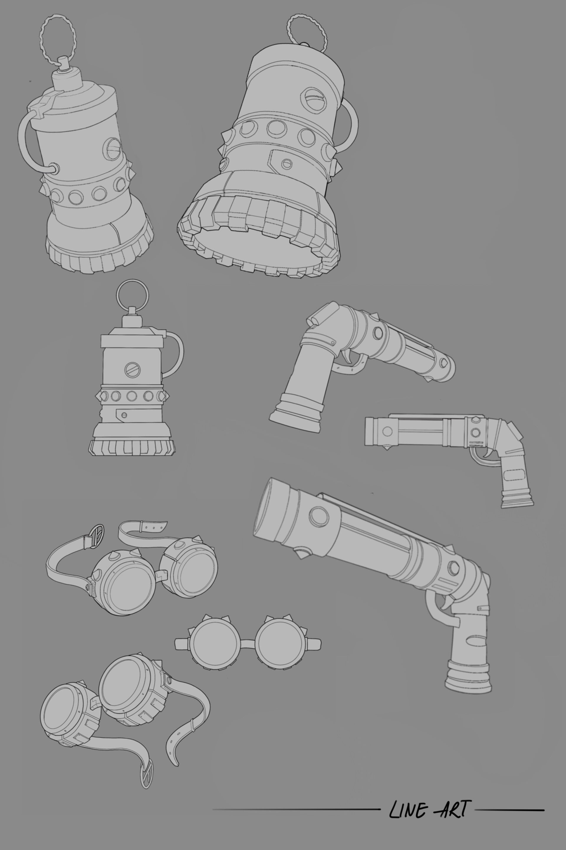 SILIA - Steam Punk - Props