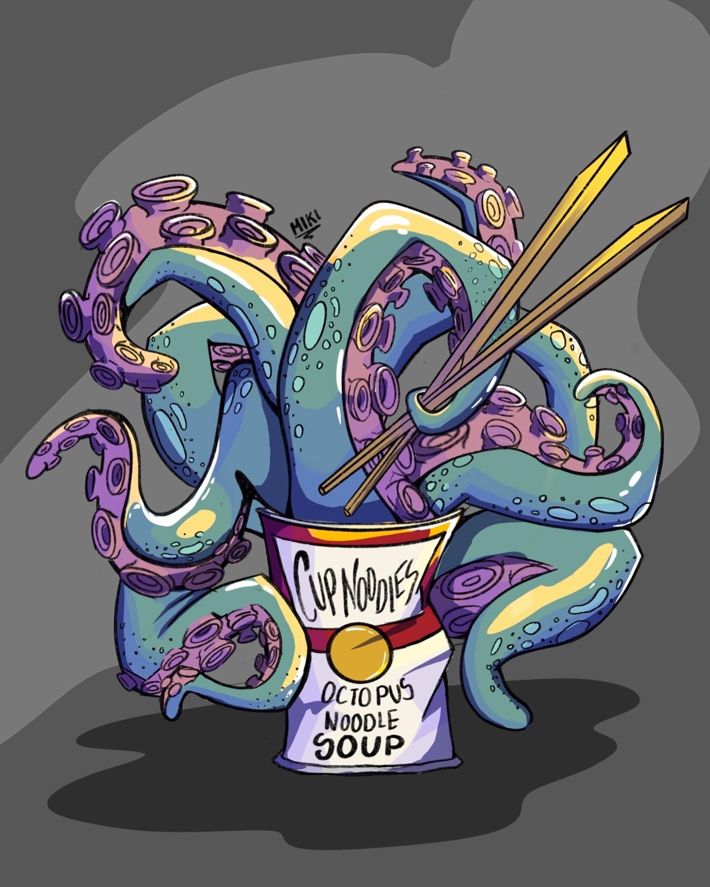 ArtStation - Octopus Noodle Soup!