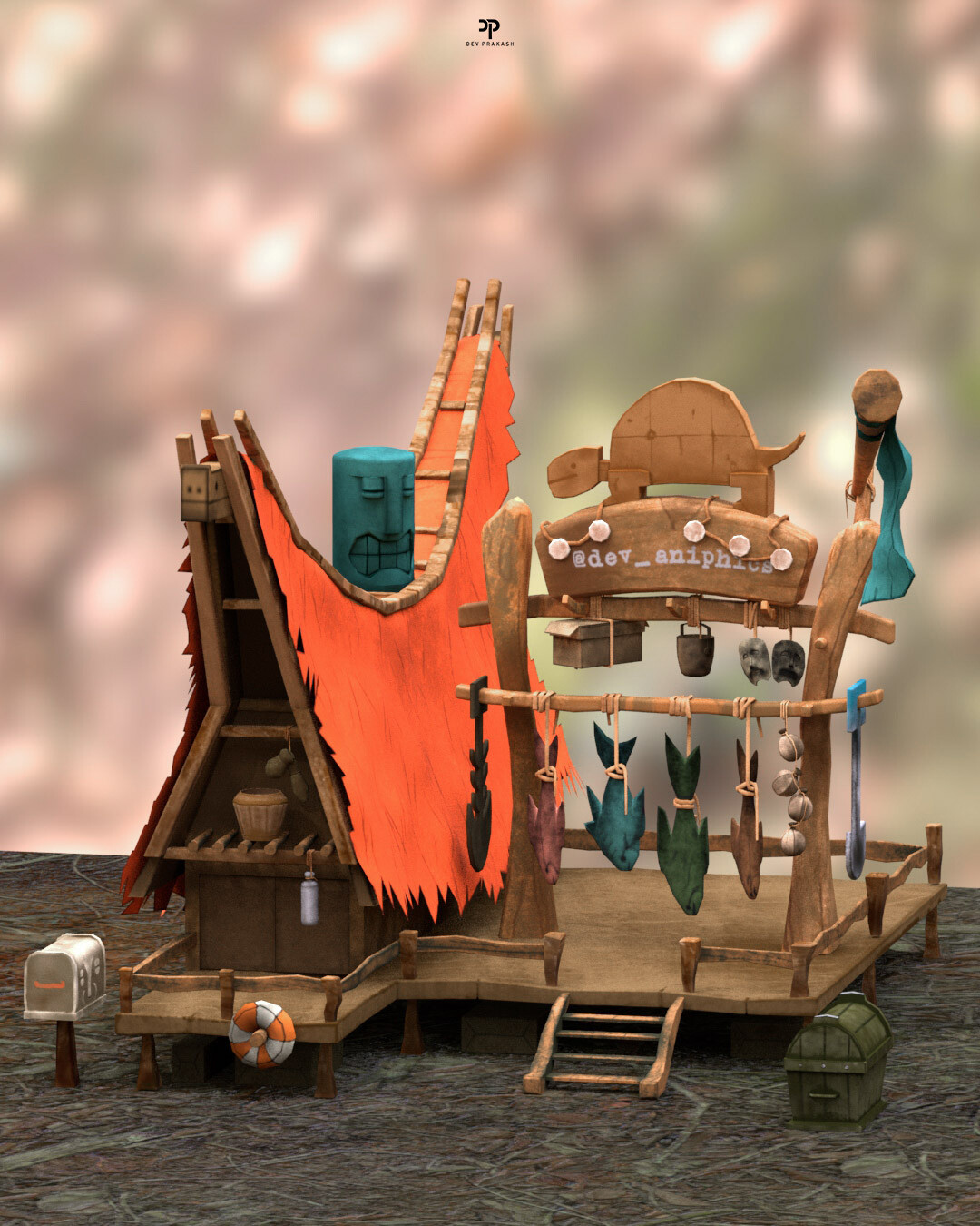 ArtStation - Stylized Hut