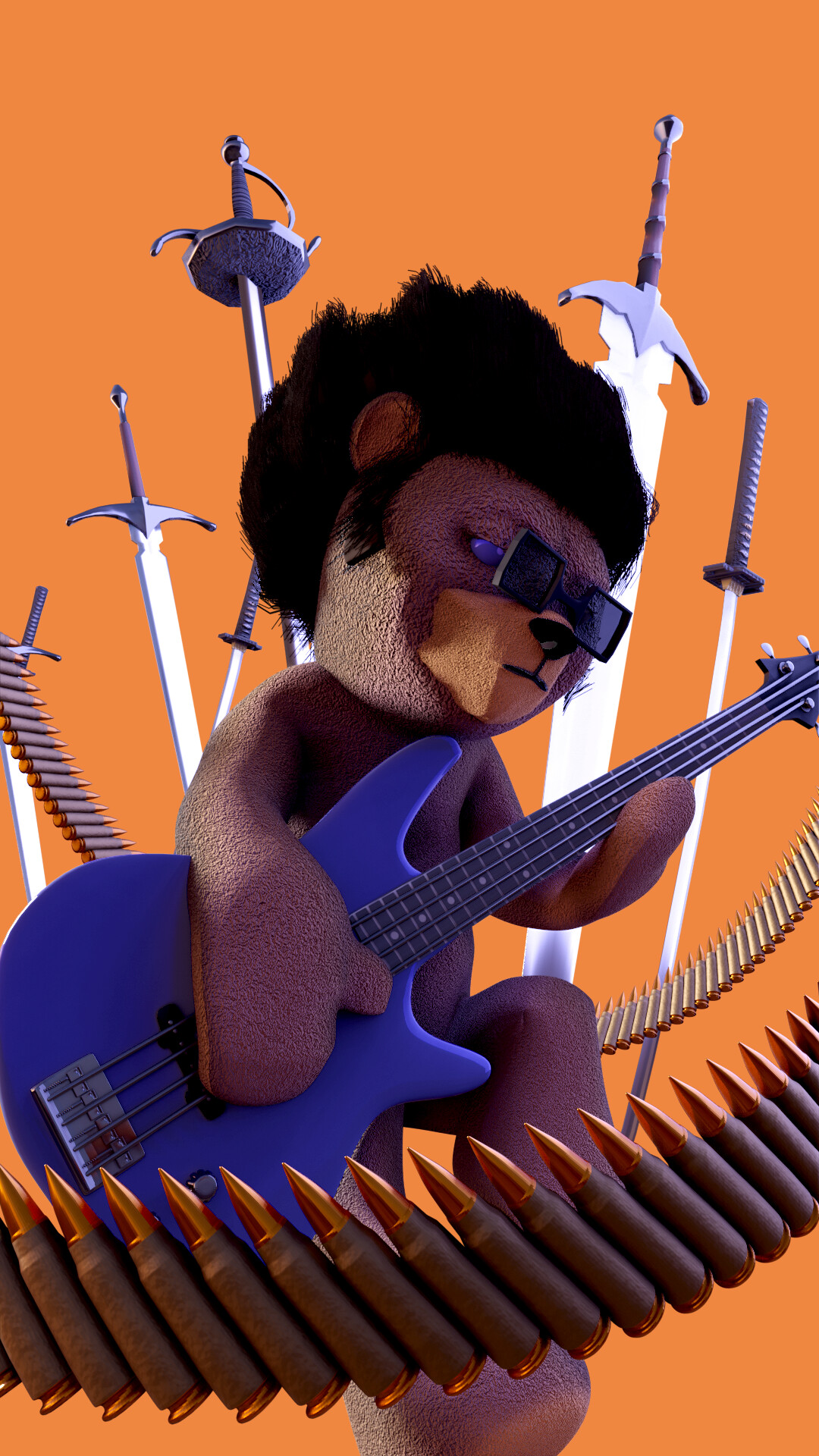 ArtStation - Afro Bear: Swords and Ammo