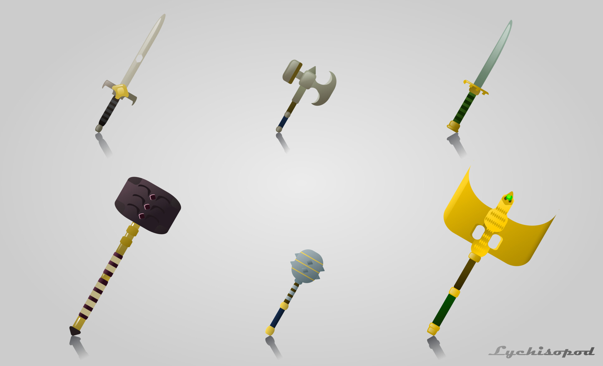 ArtStation - Fable TLC Weapons (Vetor Drawing) Part 03 + Extra