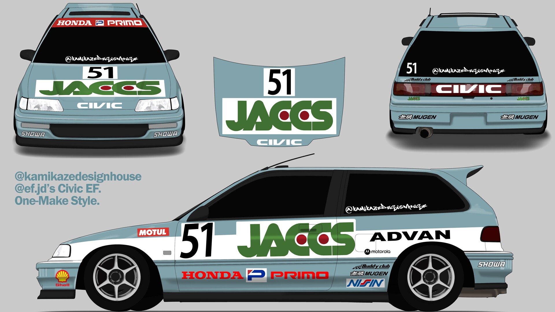ArtStation - Civic EF - JACCS Livery