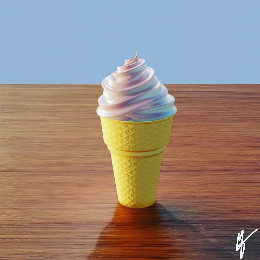 ArtStation - Ice-Cream - 3D Modeling Project 2 (Blender)