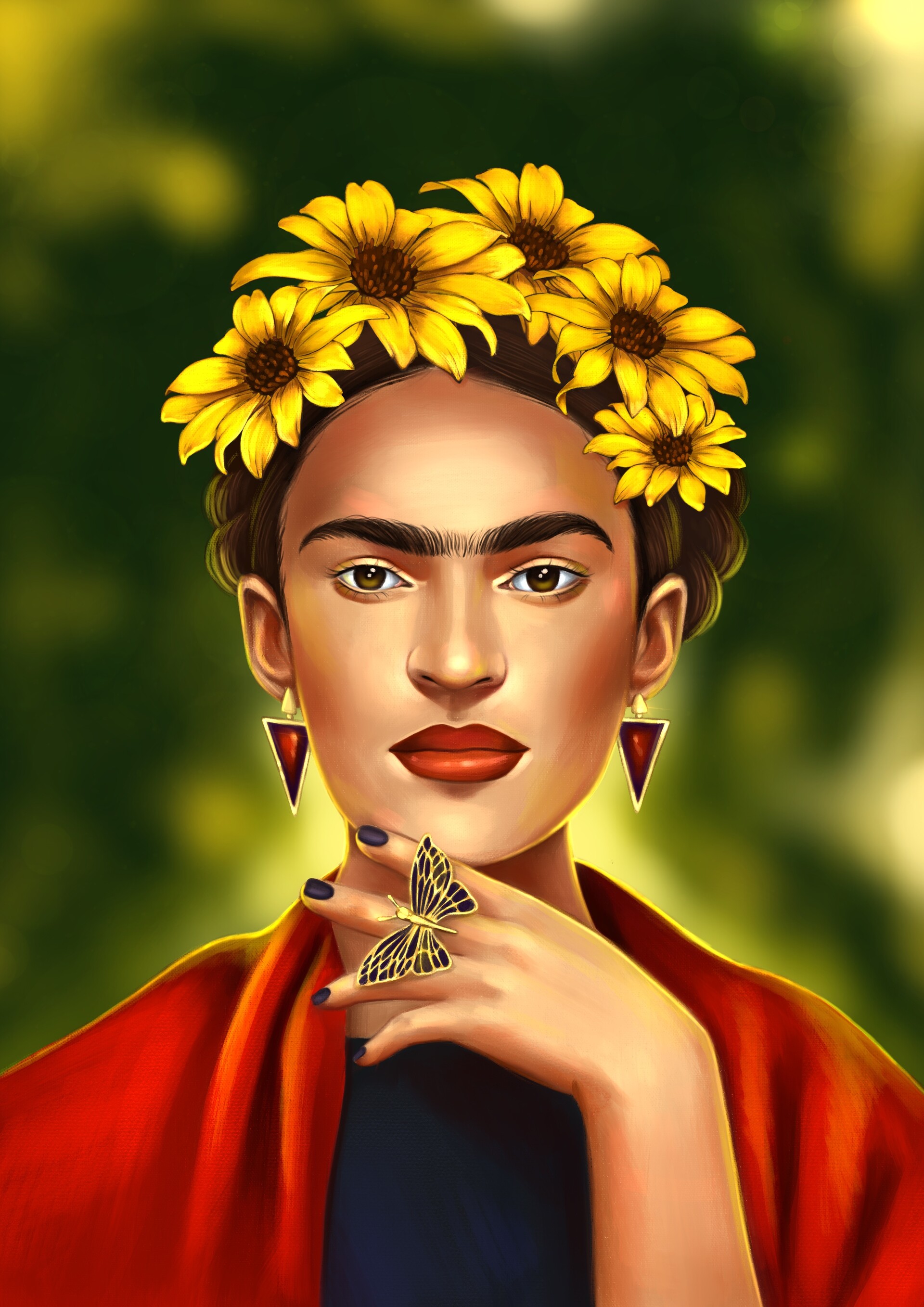 Frida Kahlo Portrait by Yulia Rai — ProUser.Me