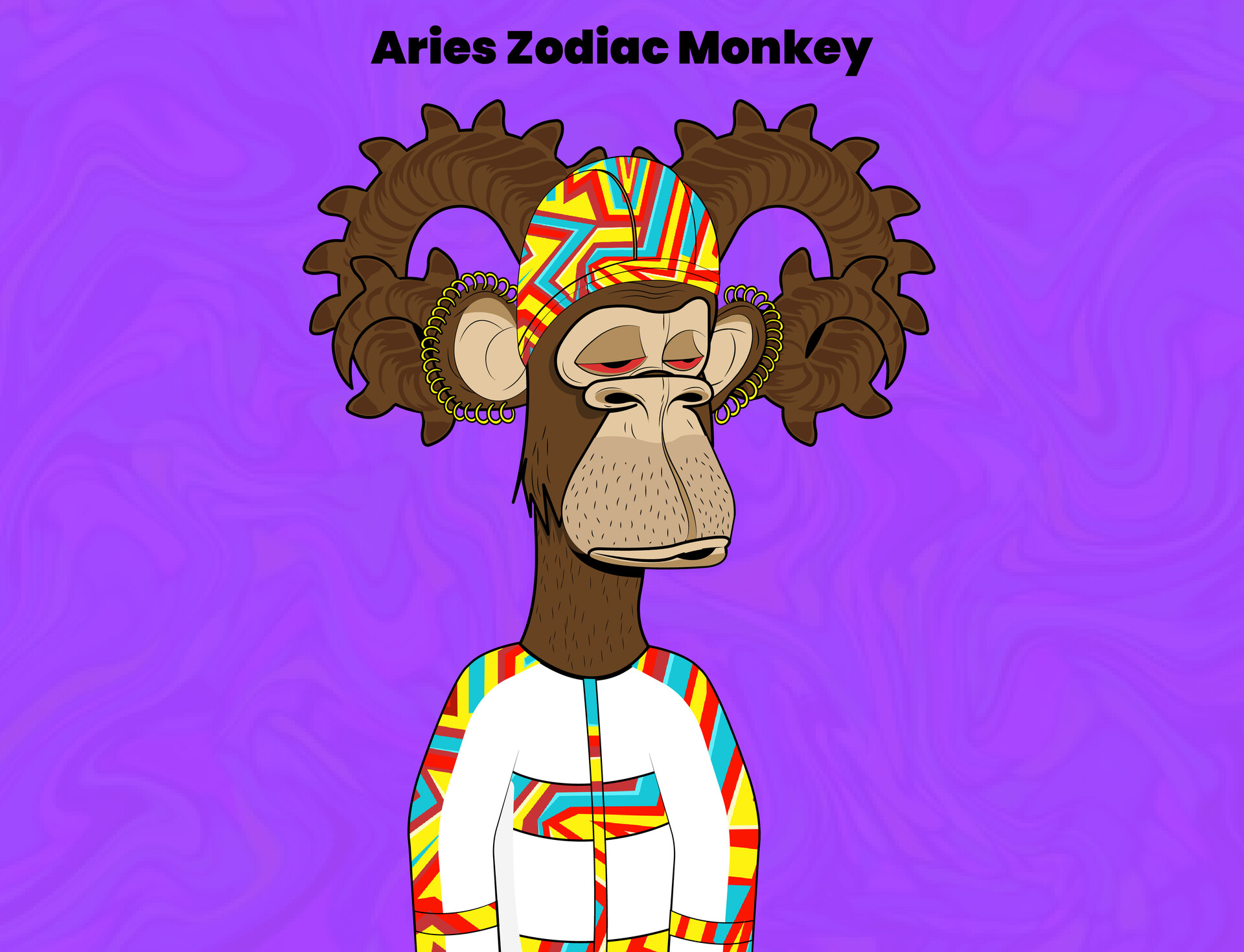 ArtStation - Aries Zodiac Sign Monkey NFT