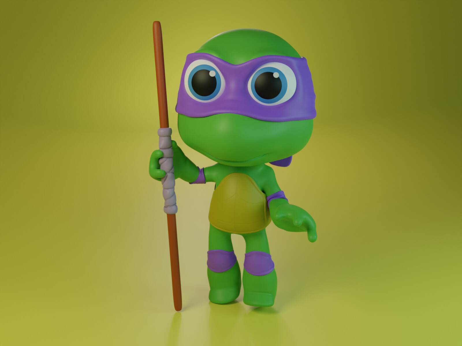 ArtStation - Chibi cartoon ninja turtle