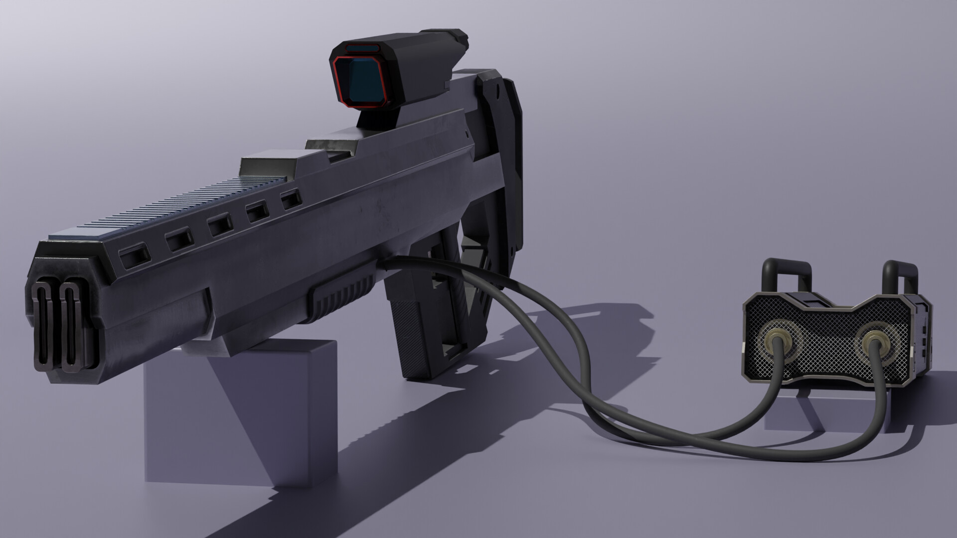 ArtStation - Sci-FI energy gun and battery
