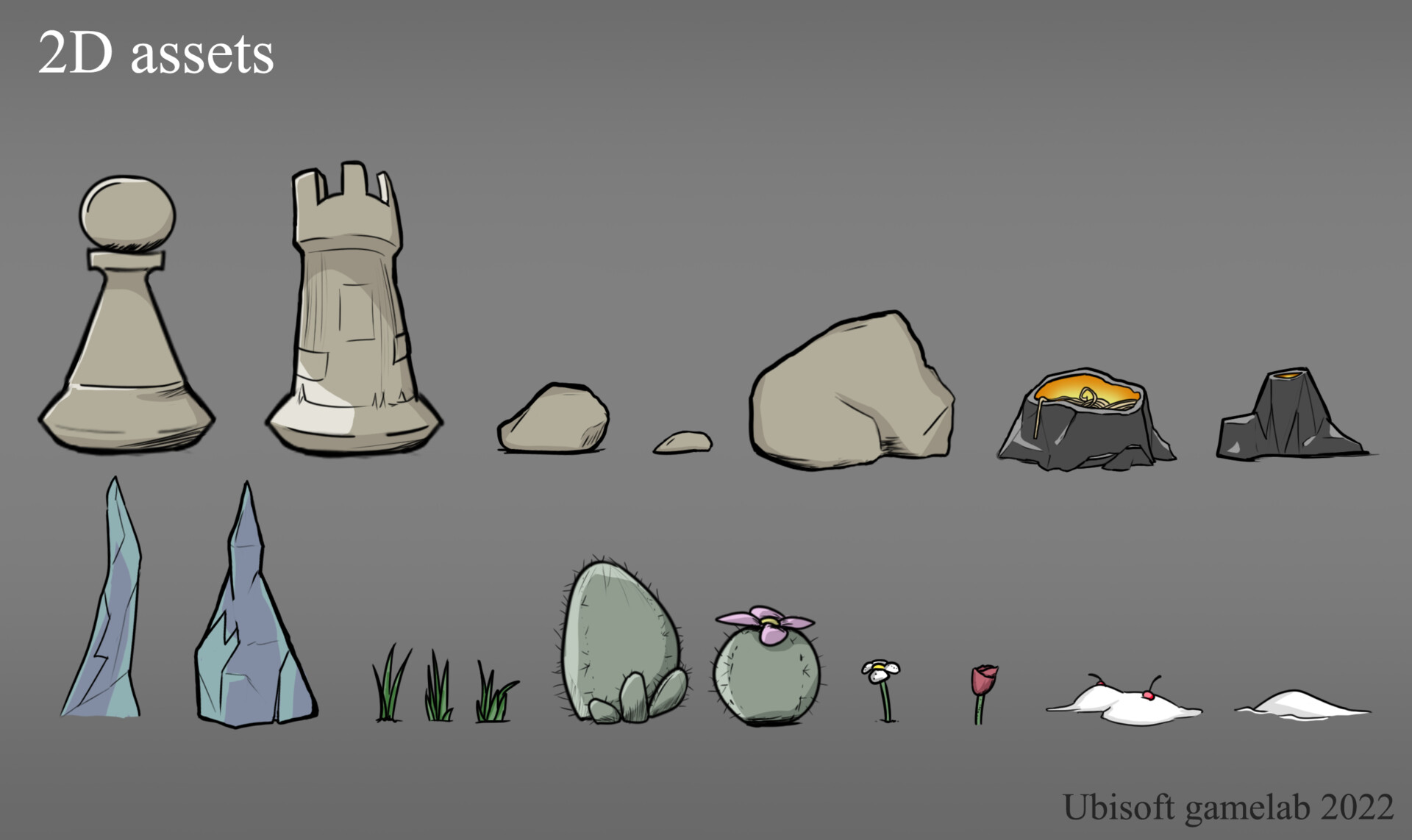 ArtStation - Gamelab Ubisoft 2022 2D assets and UI