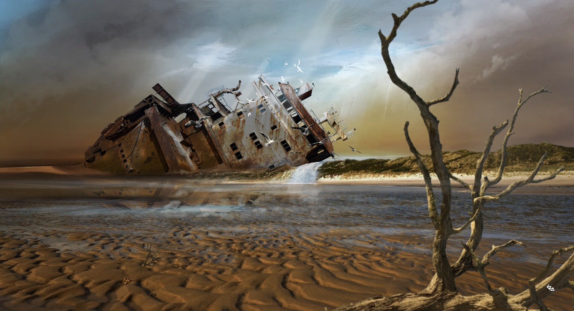 ArtStation - Wreck study - daily artwork