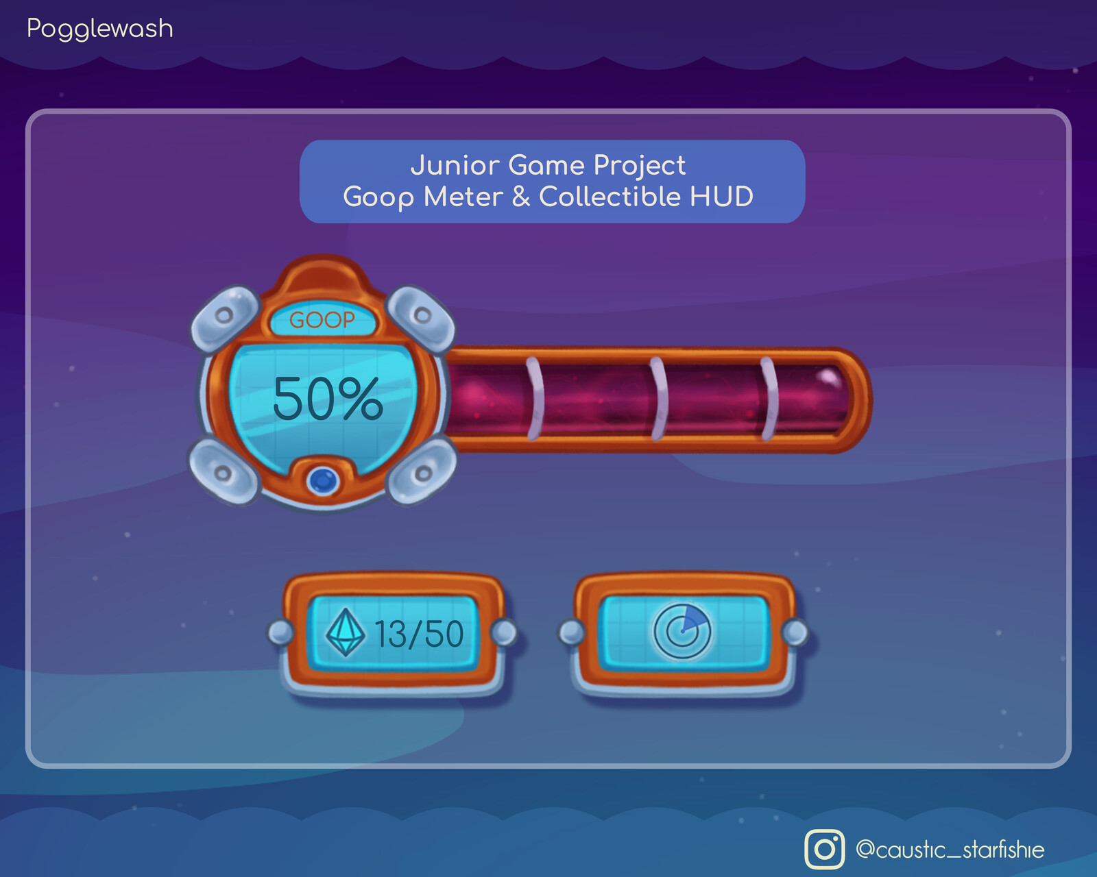 Ava I. Rooney - Pogglewash - Senior Game UI Artwork Progress Showcase