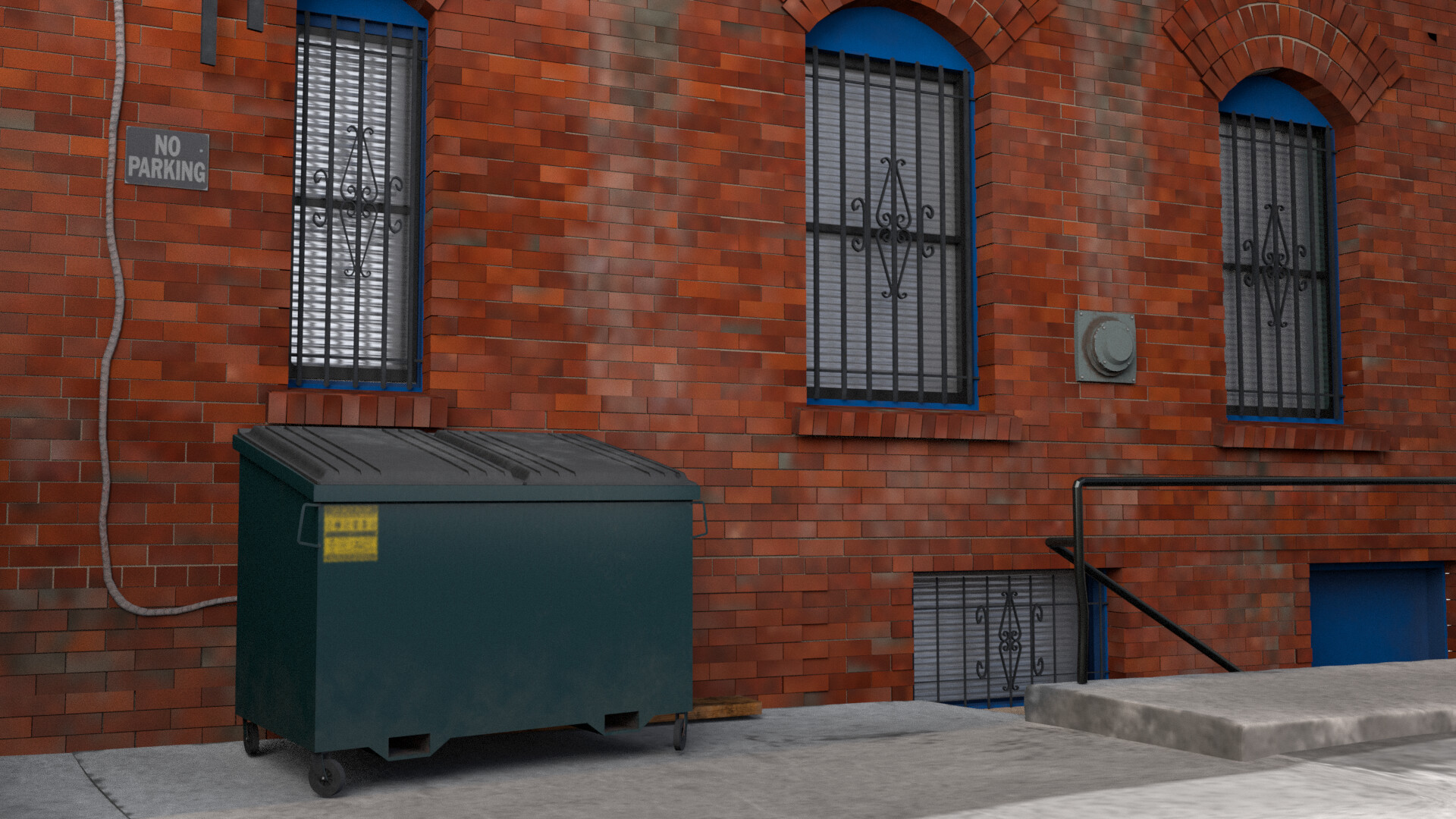 ArtStation - Alley Dumpster