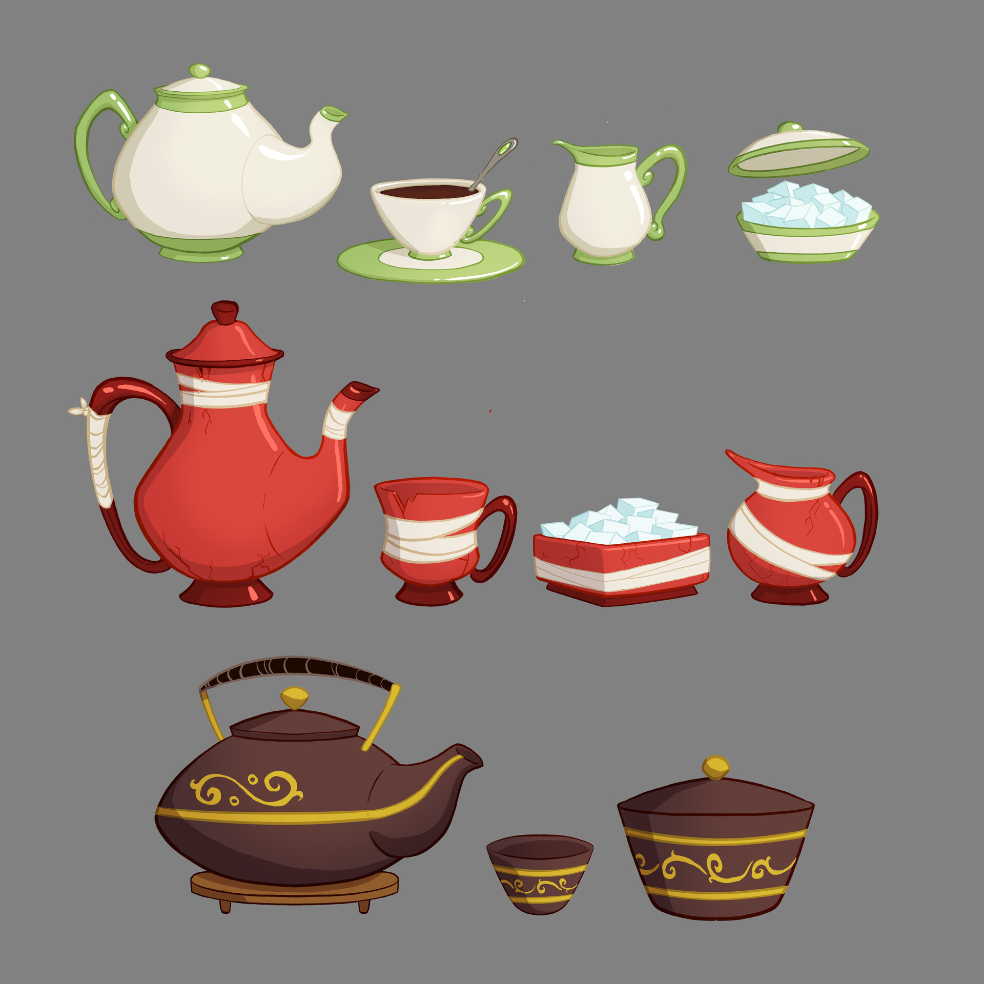 ArtStation - Tea Sets