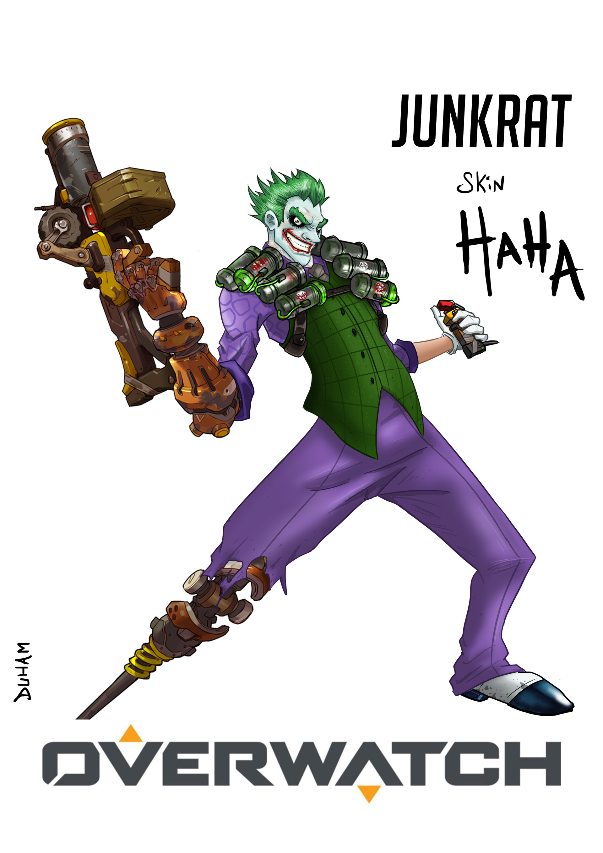 ArtStation - OVERWATCH - JUNKRAT Skin HAHA